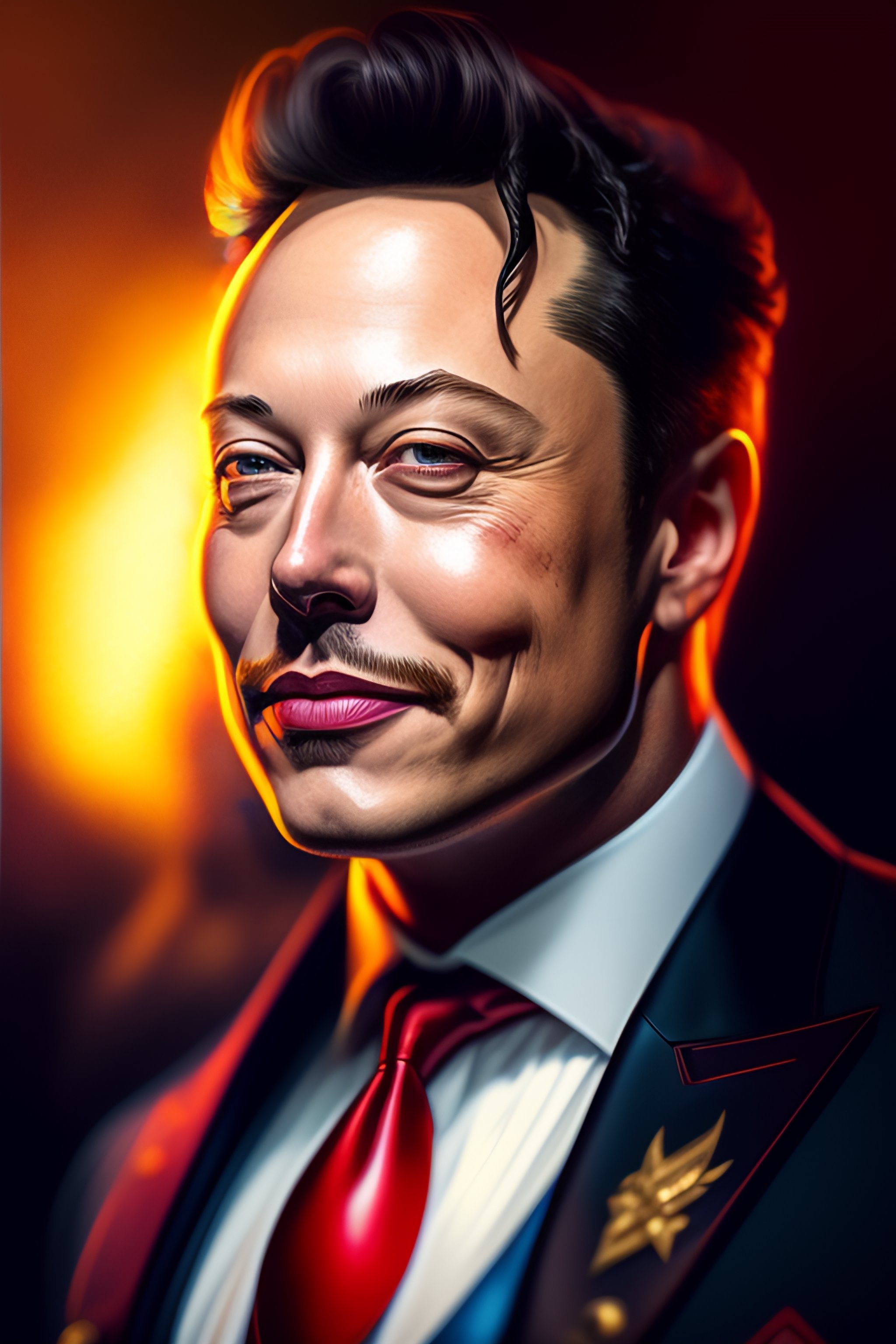 Lexica - Elon musk as a clown, realistic portrait, symmetrical, highly ...