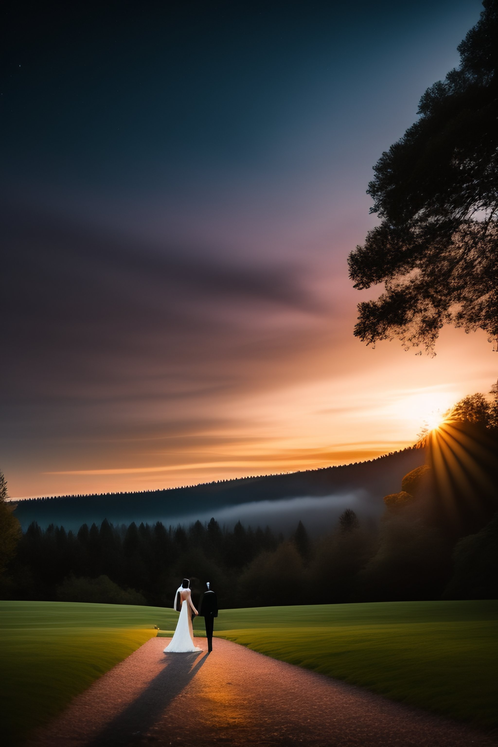 Lexica - Romantic wedding with no humans