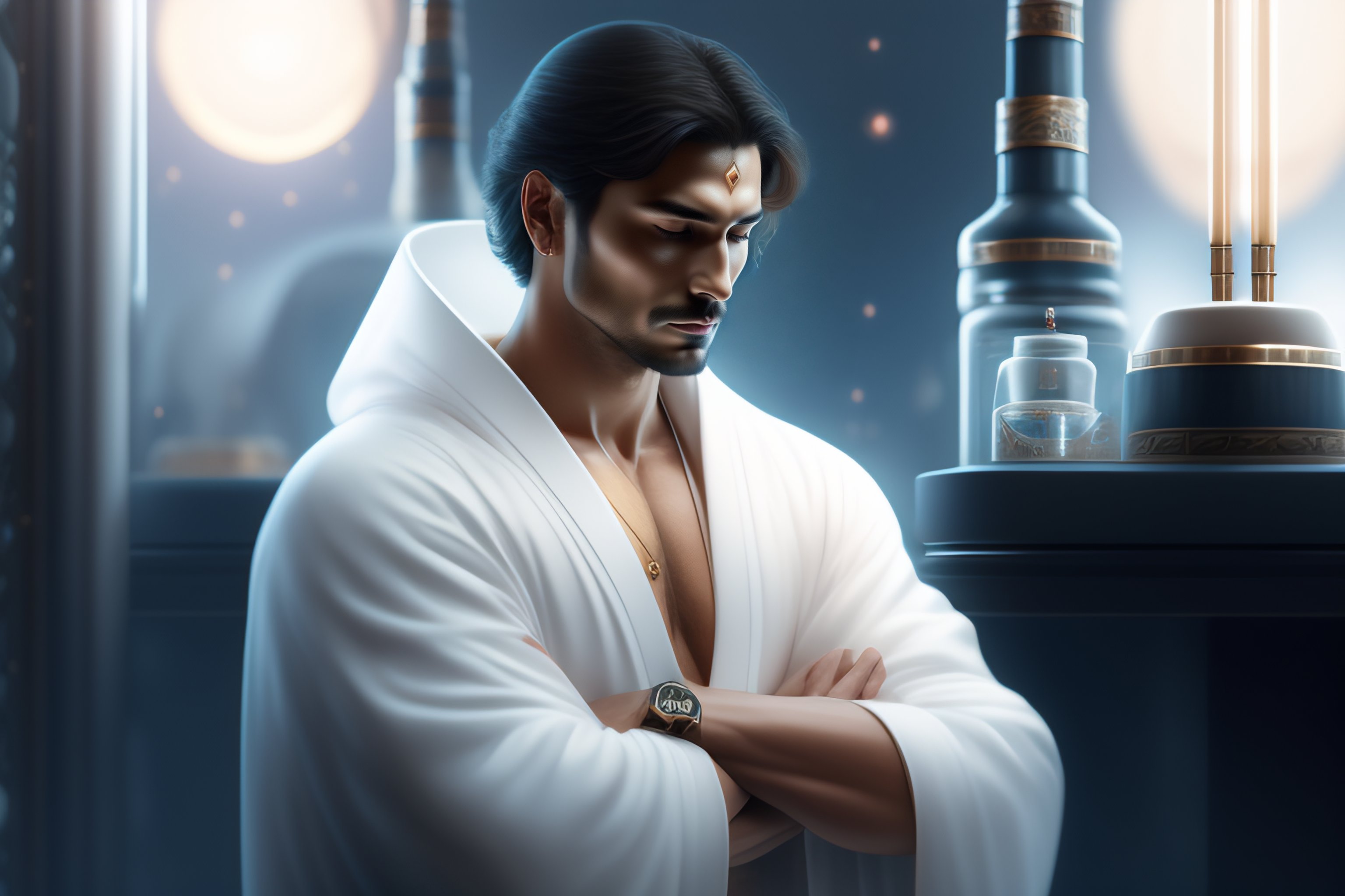 Lexica - Masterpiece Russian man Slavic face in white clothes ...