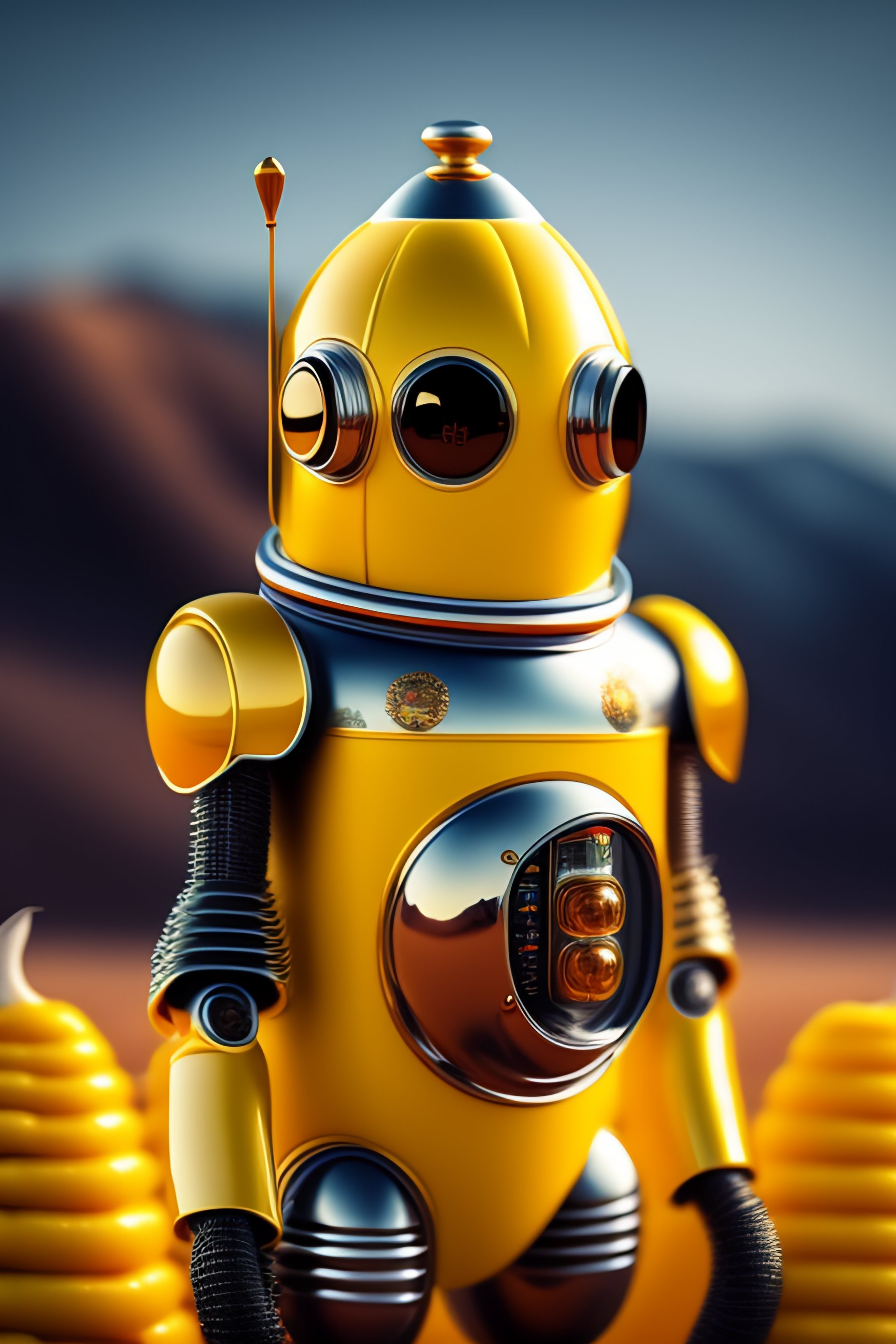 Lexica - Robot astronaut in corn