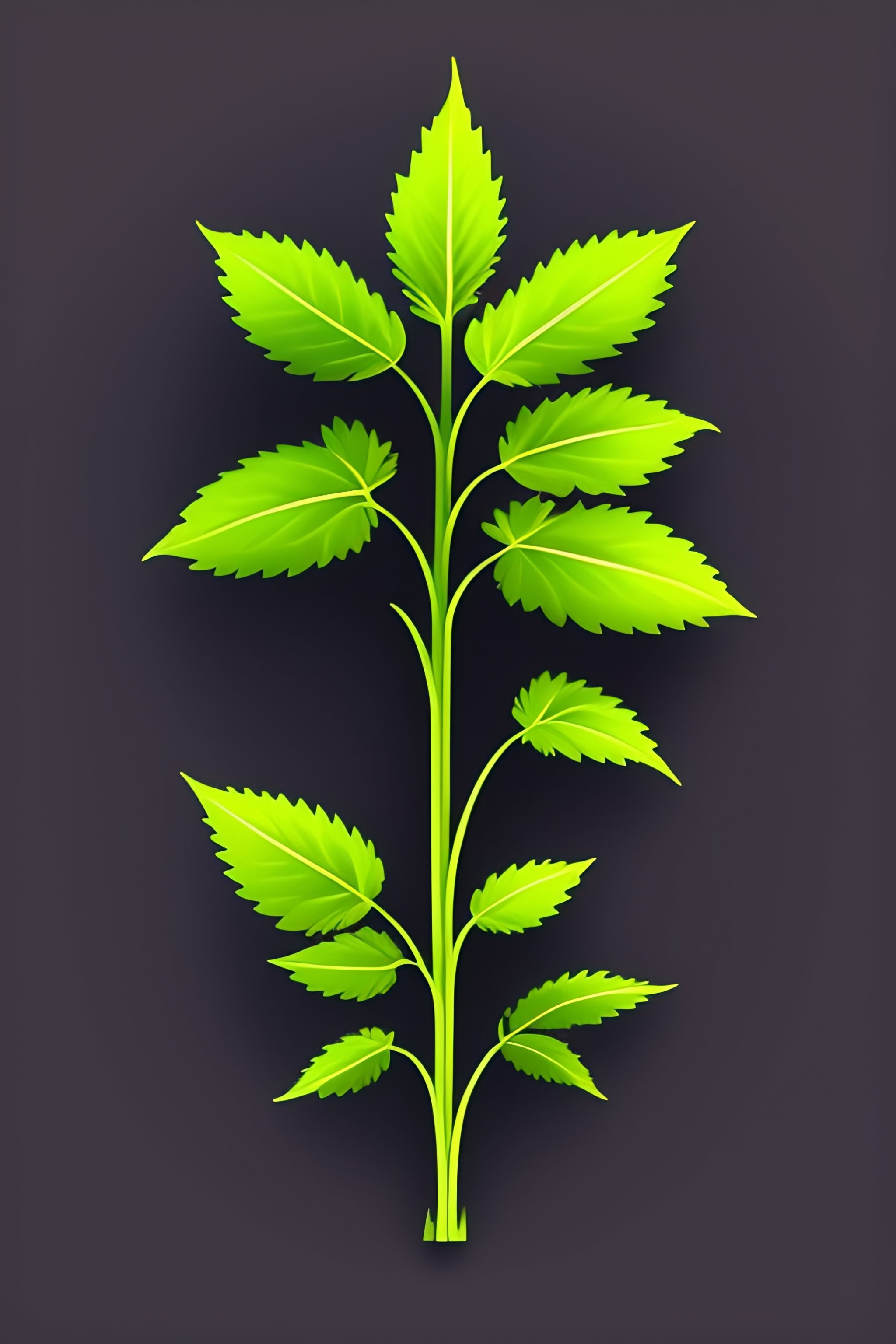 Lexica - Nettle plant black only vector icon