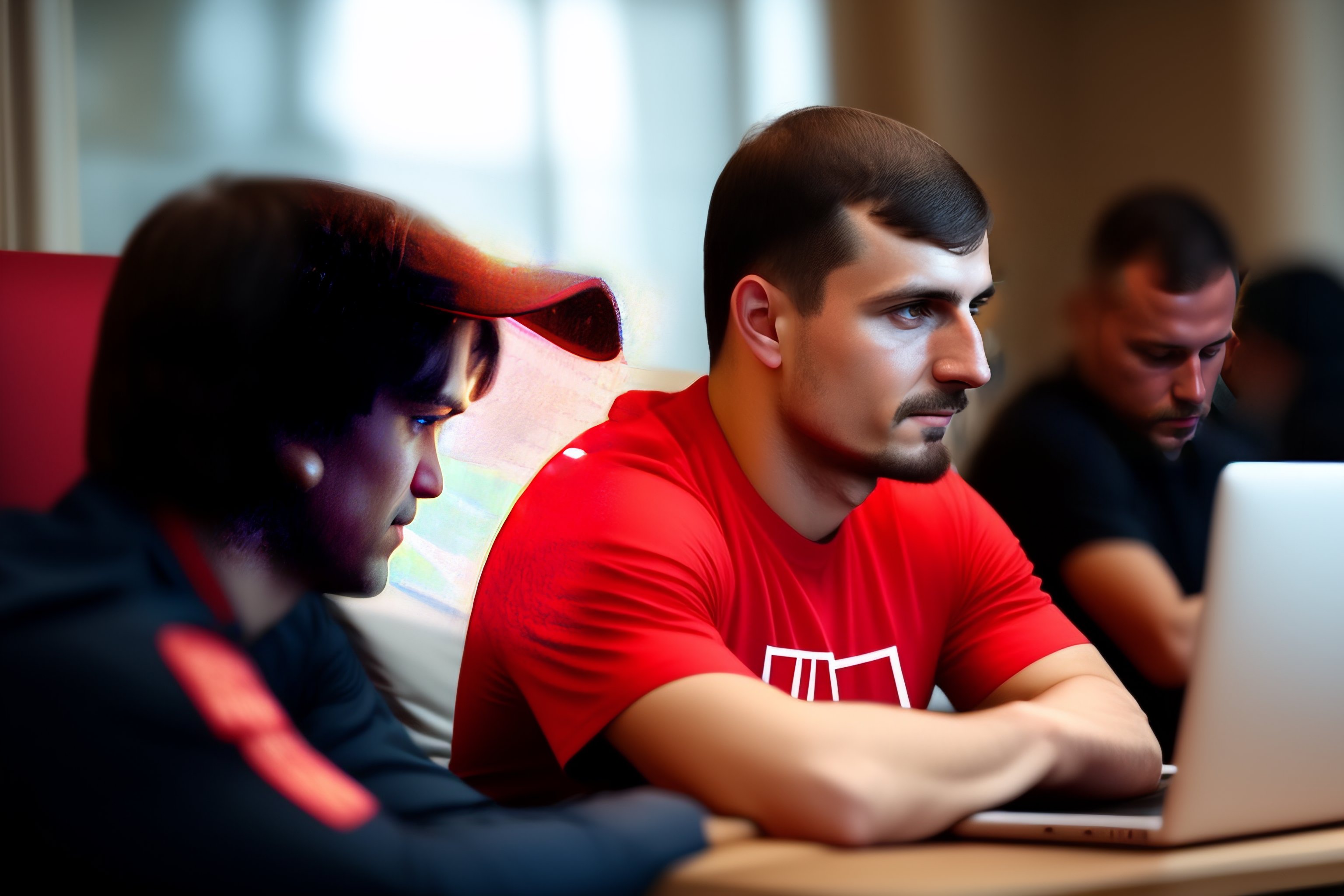 Lexica - Belarusian programmer in national white red shirt is working ...