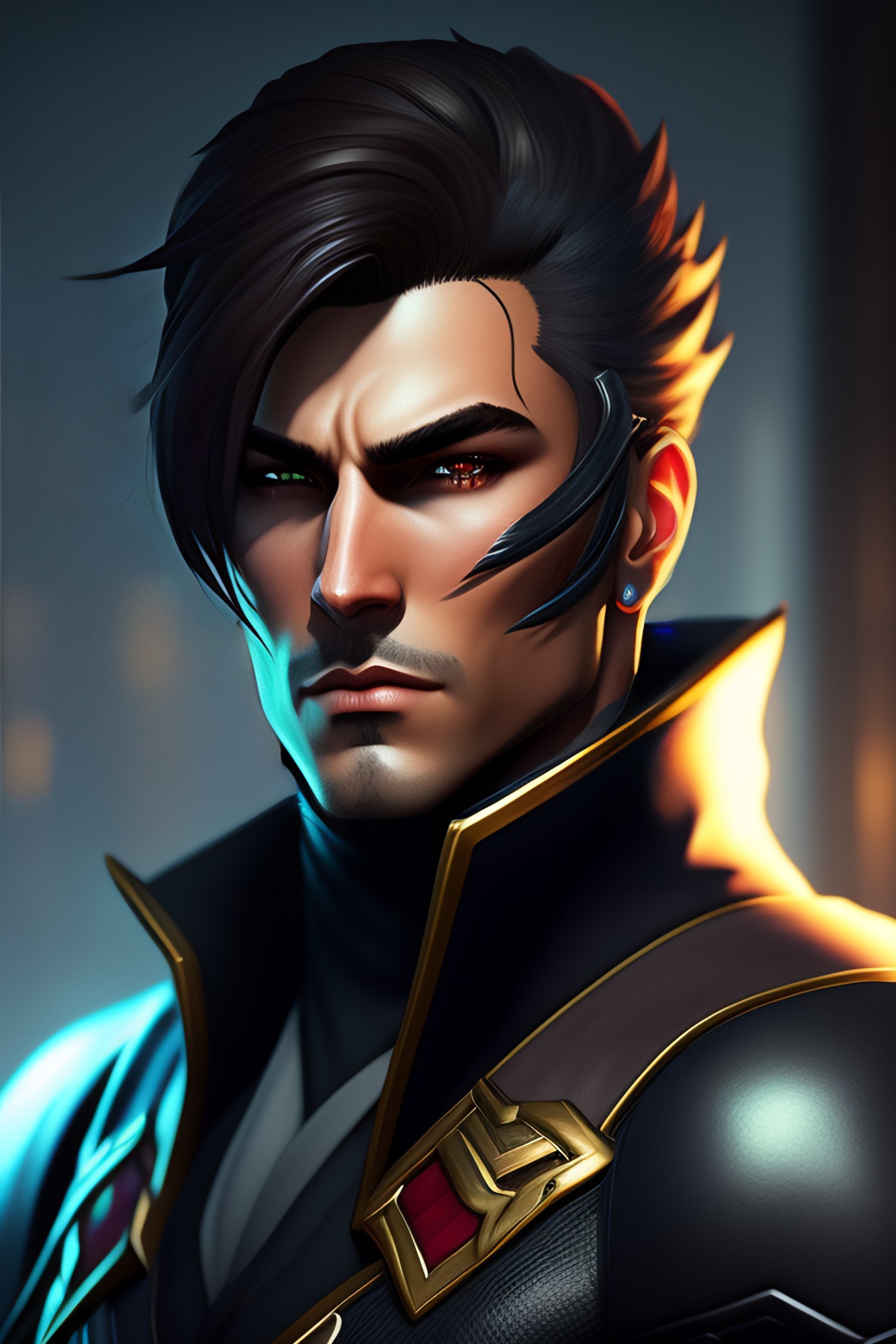 Lexica - Close up portrait of a beautiful human male rogue assassin in ...