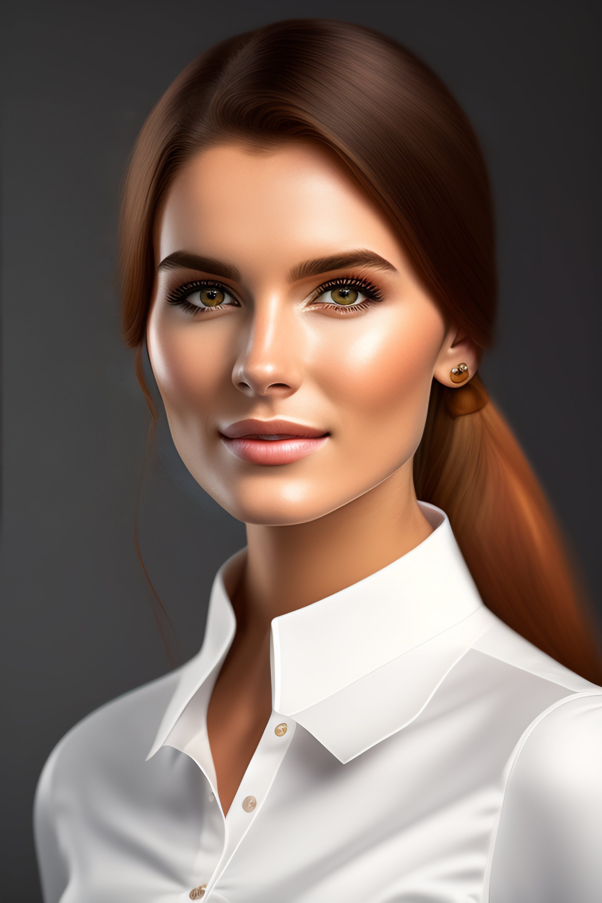 Lexica - Photo realistic headshot of a cute young woman with a blank ...