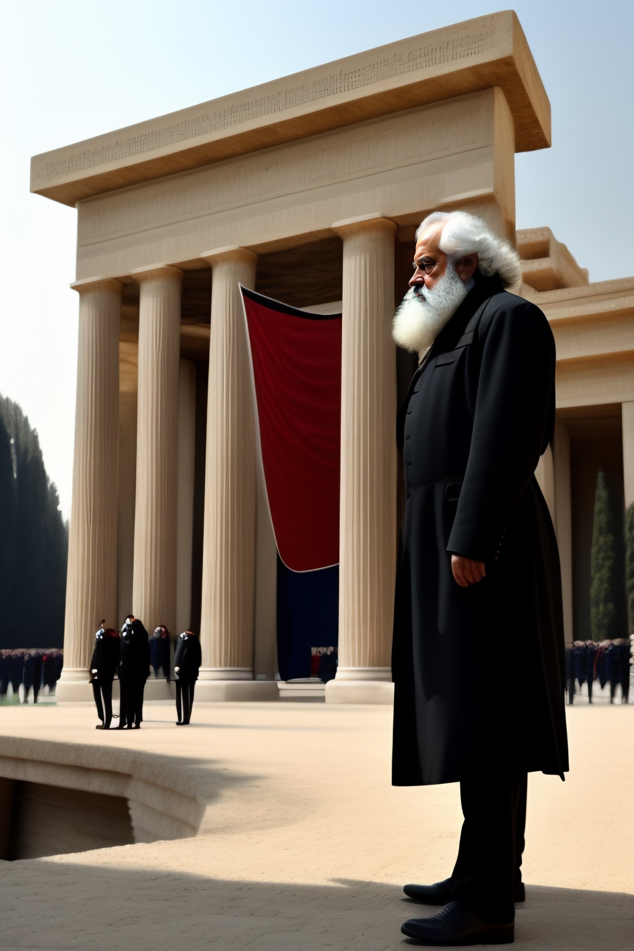Lexica - Karl Marx is at the Anitkabir in Ankara with the flag of ...