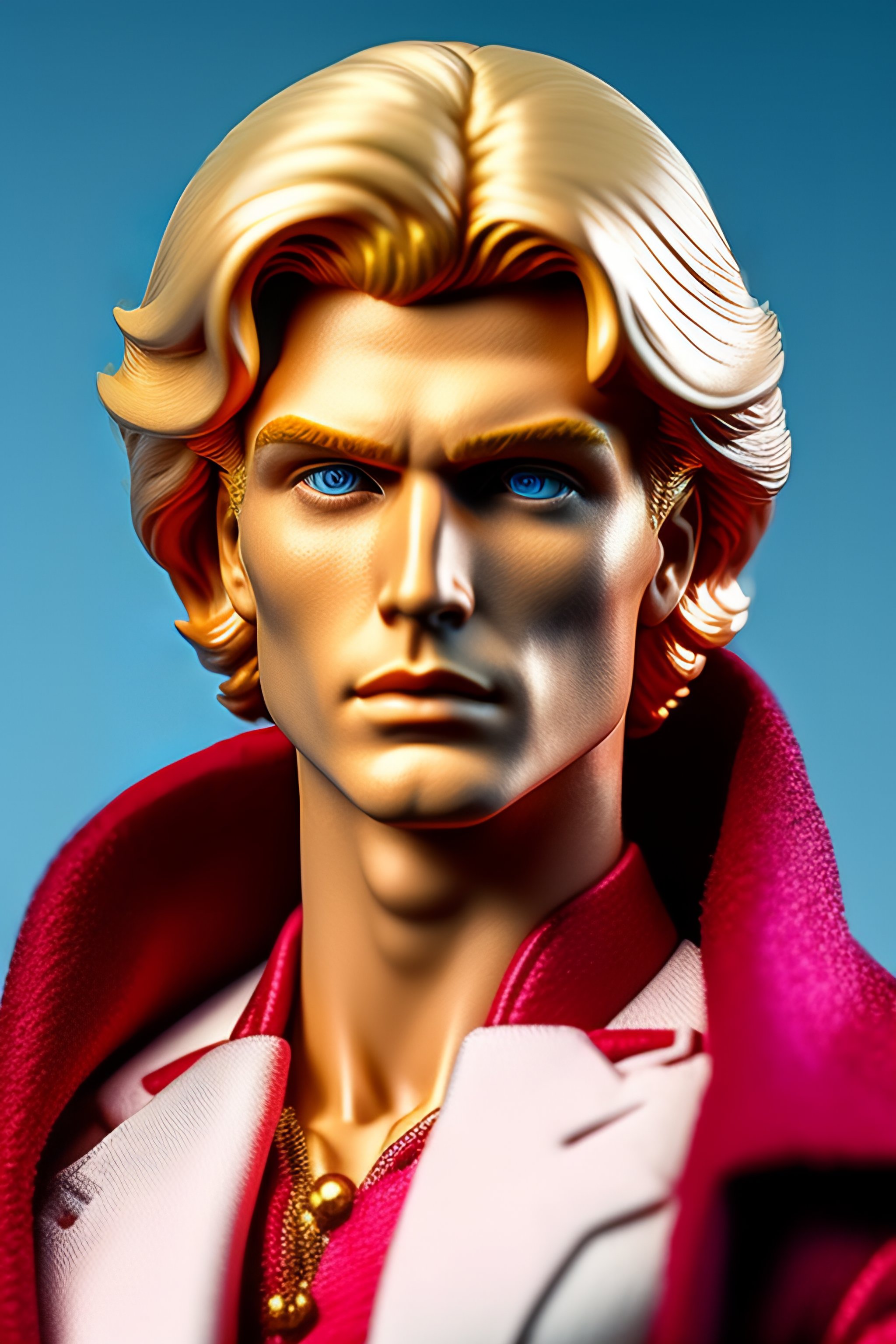 Lexica - Hot toys figurine of BLOND MATTEL ken doll FIGURE, in a state ...