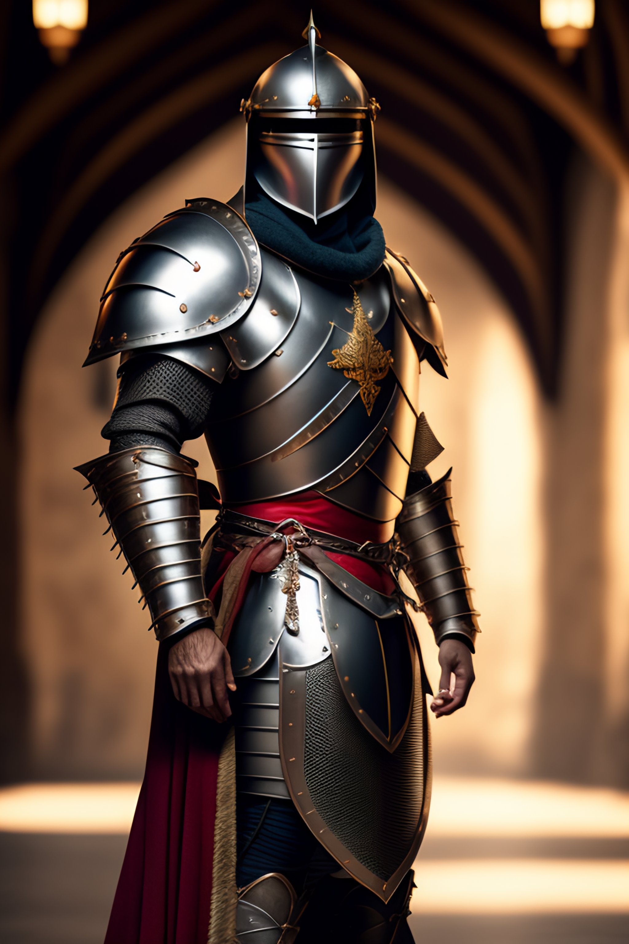 Lexica - A realistic full body portrait of a medieval Knight, neutral ...