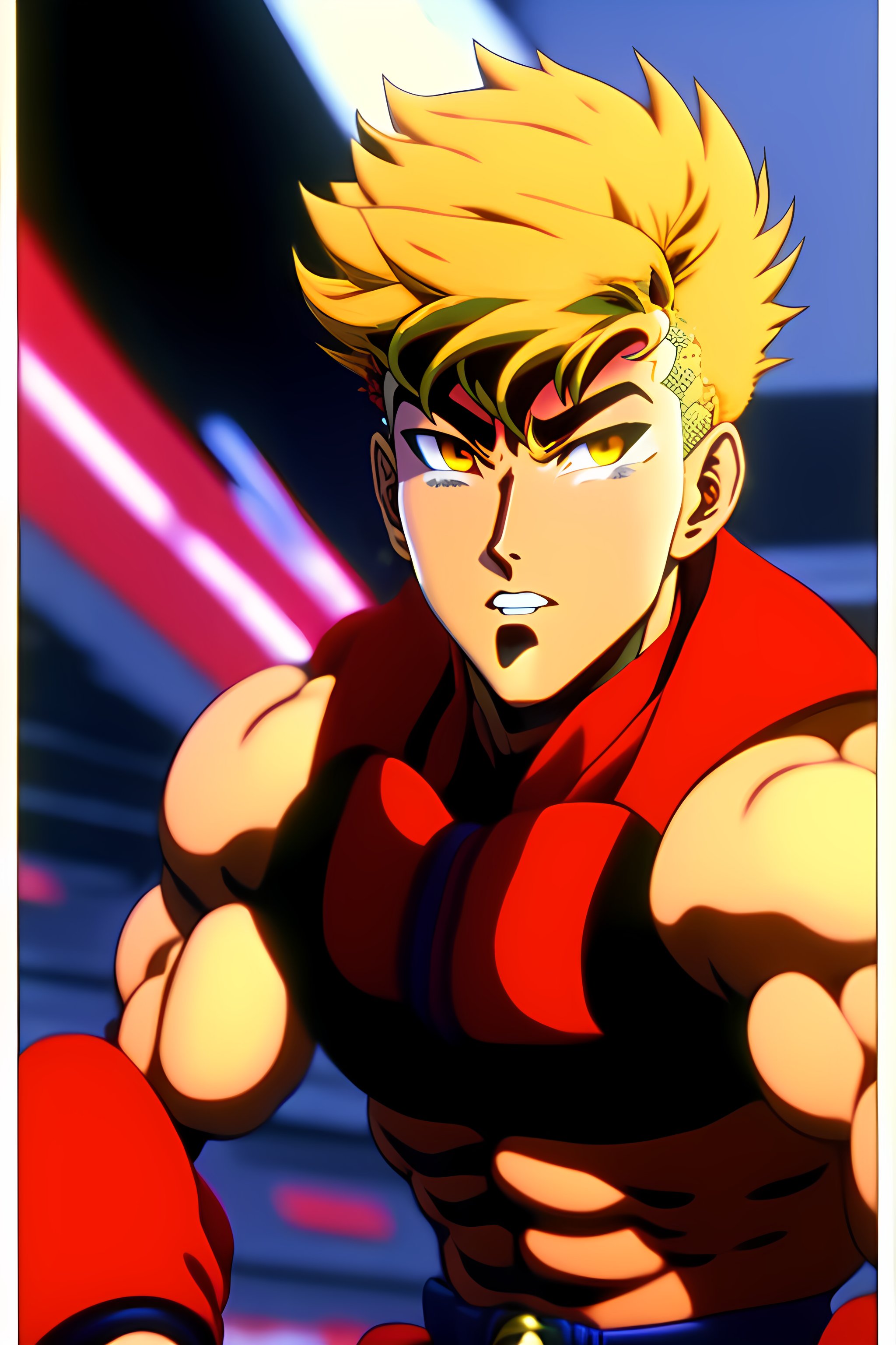 Lexica - Bald muscle boy, vintage anime screenshot from Akira, 90’s ...