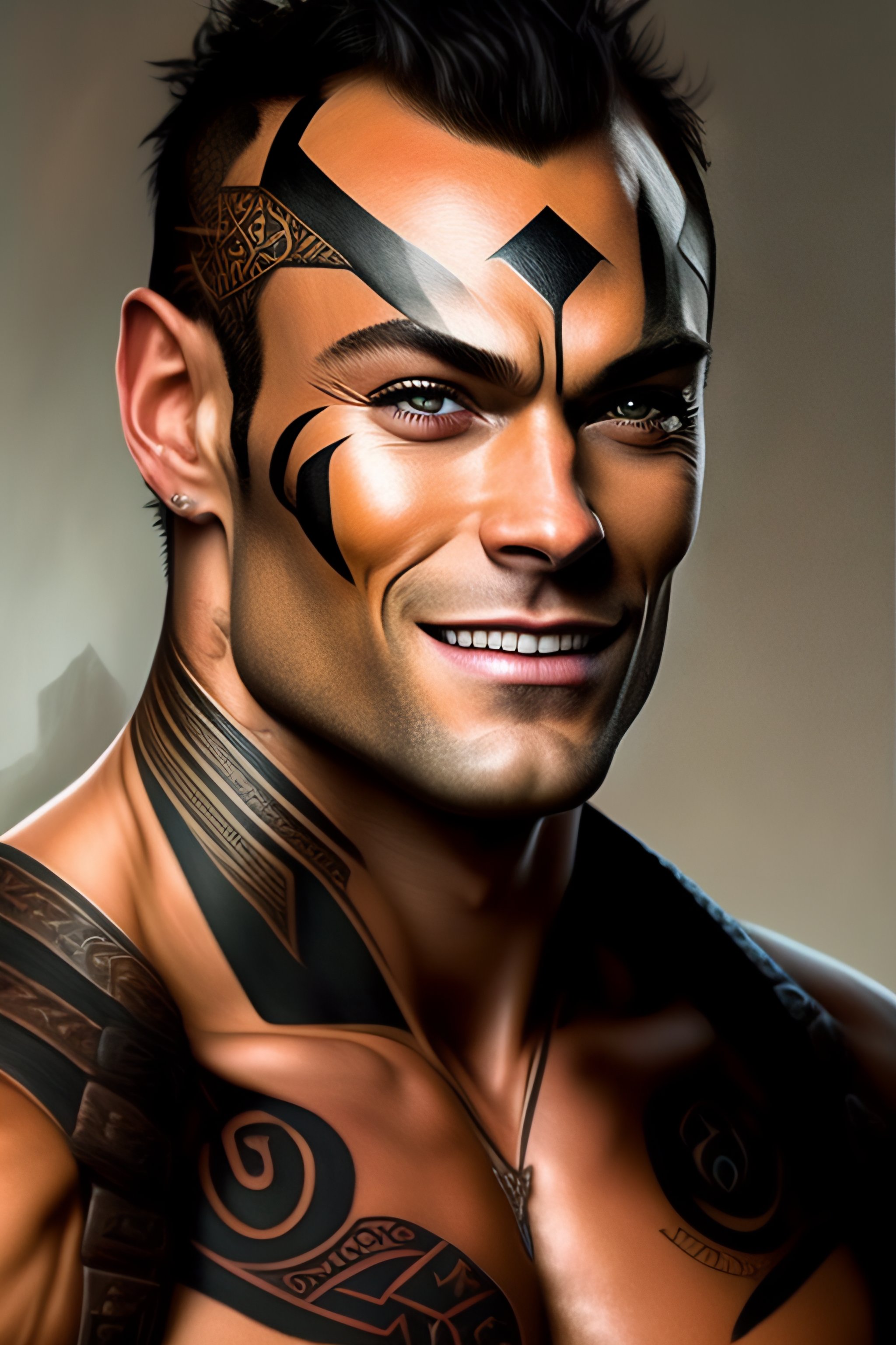 Male Tribal Face Paint