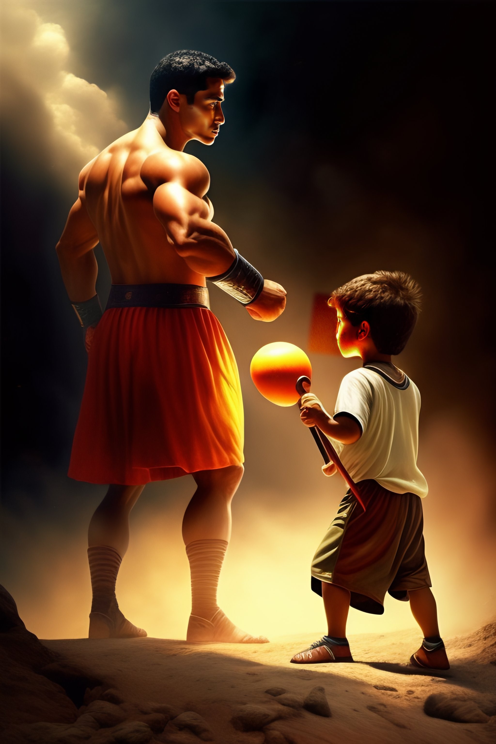 Lexica - David fighting against Goliath, biblical battle. David is a ...