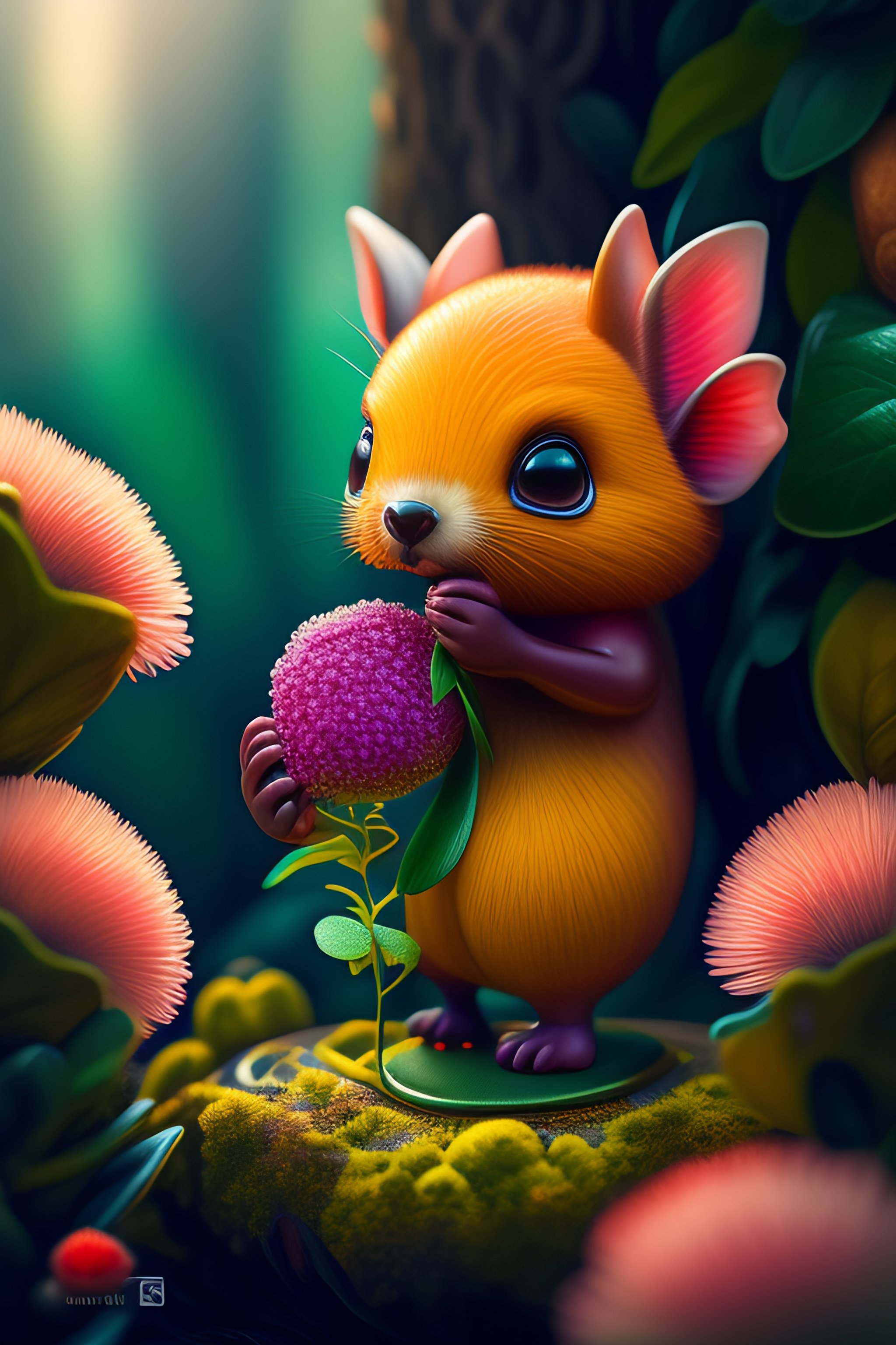 Lexica - "Extremely Ultrarealistic Photorealistic cute creature holding ...