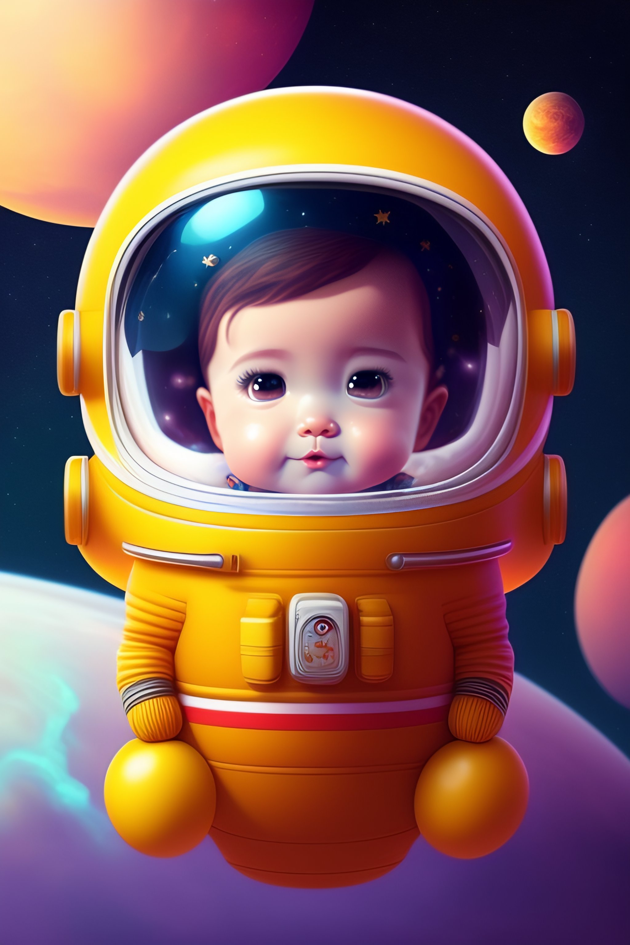 Baby Astronaut Cartoon
