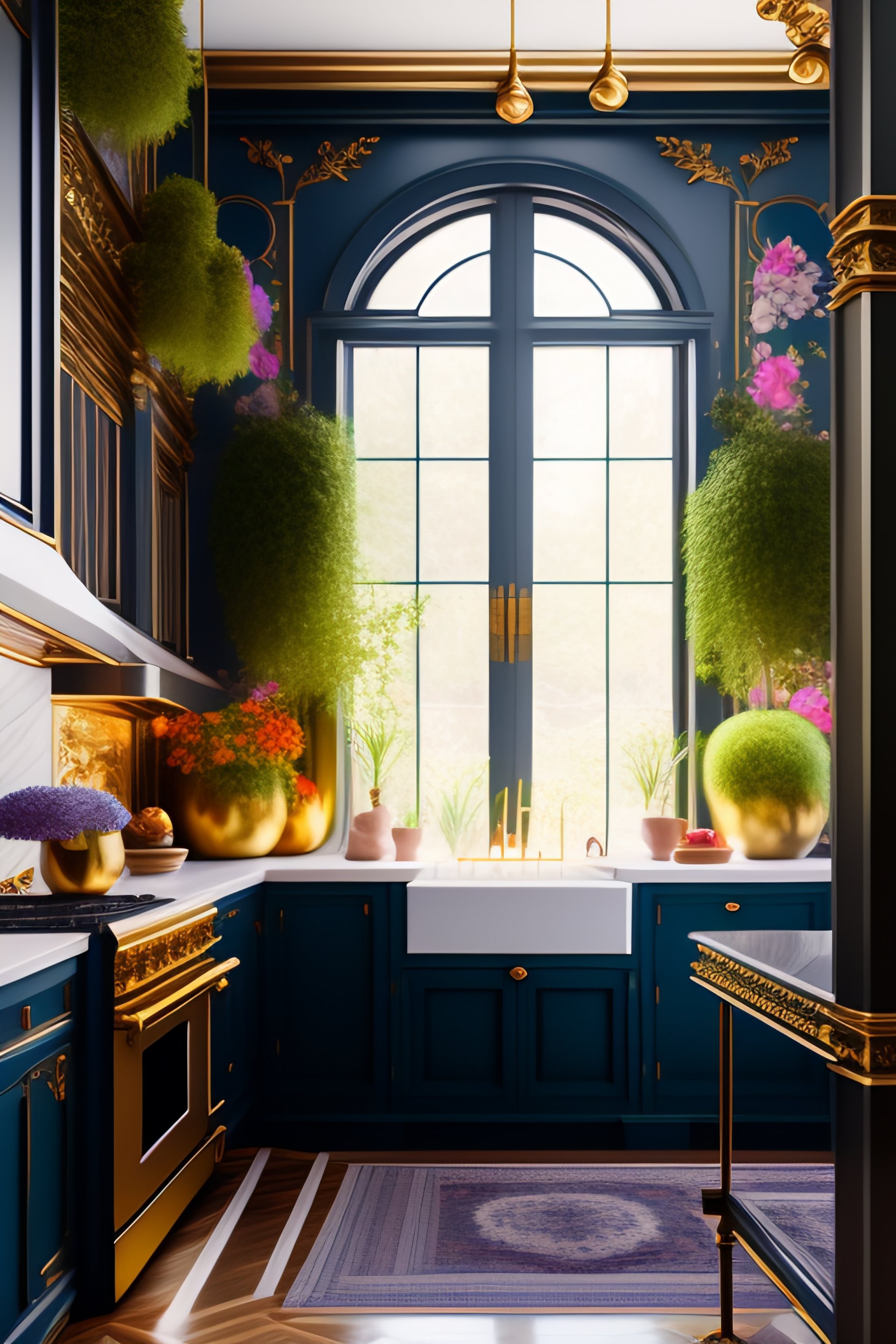 Lexica - Architectural digest photo of a maximalist kitchen with lots ...