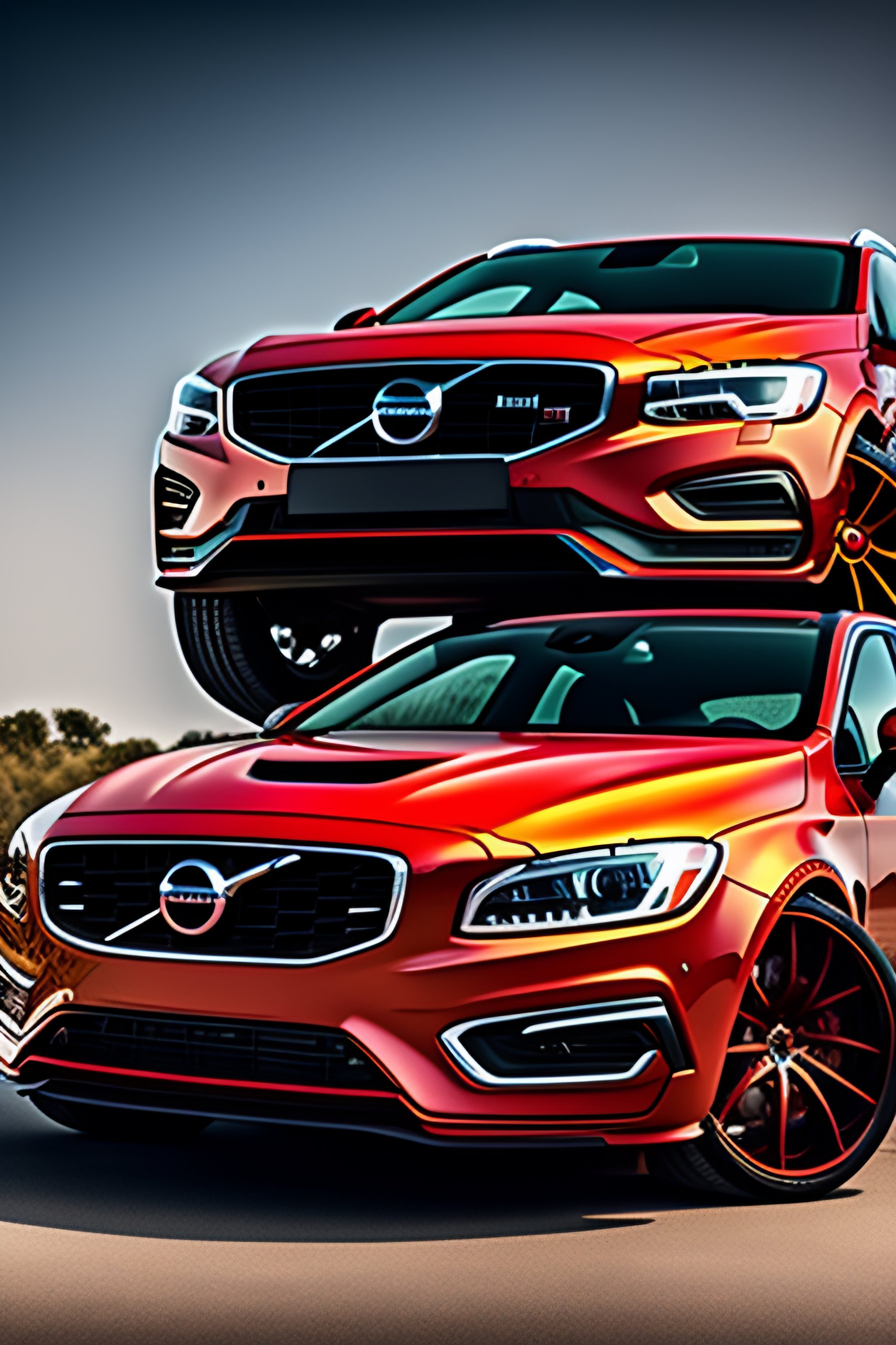 Lexica - An angry looking steampunk Volvo V60.