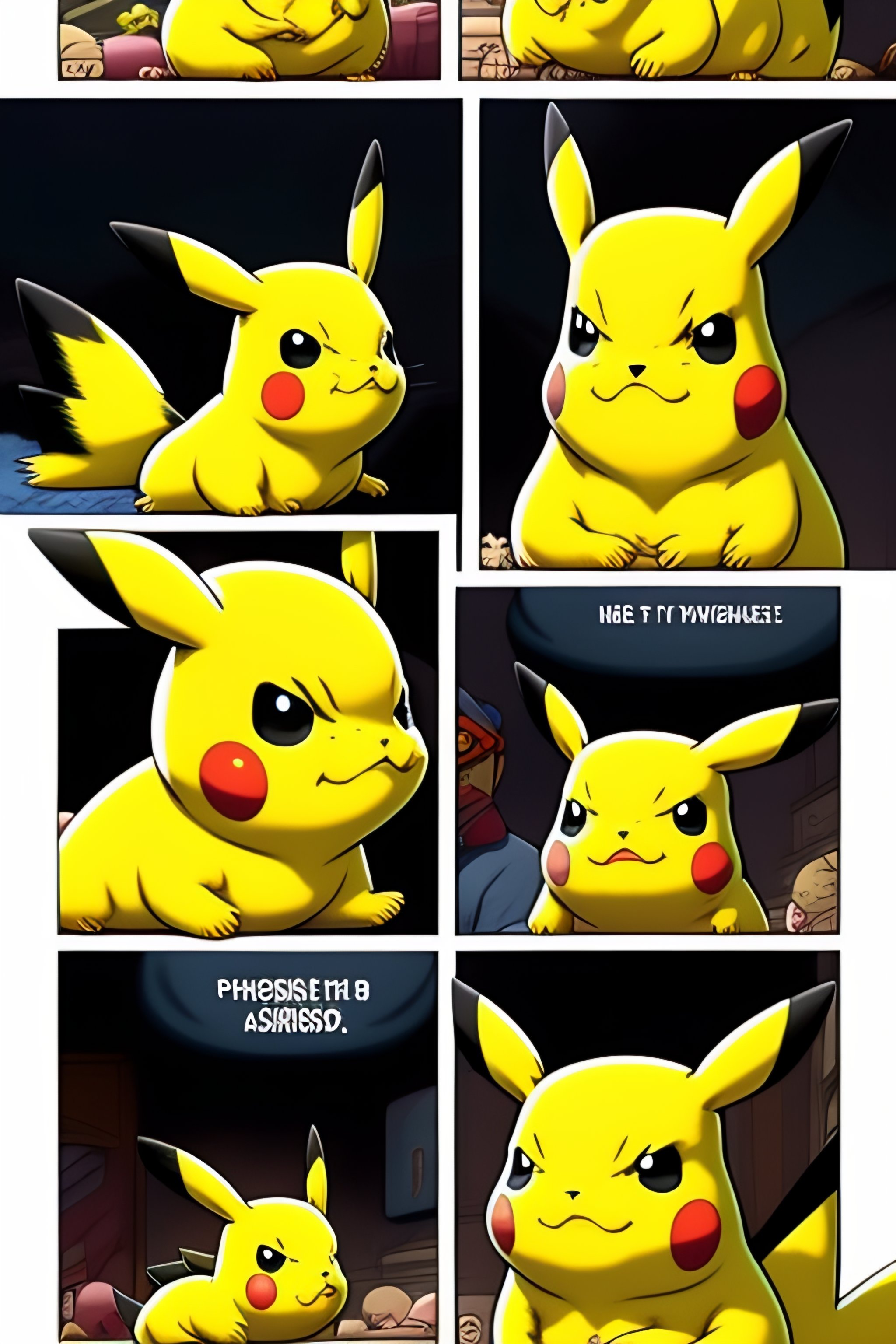 Lexica - The fifth panel could show Pikachu being admired and respected ...
