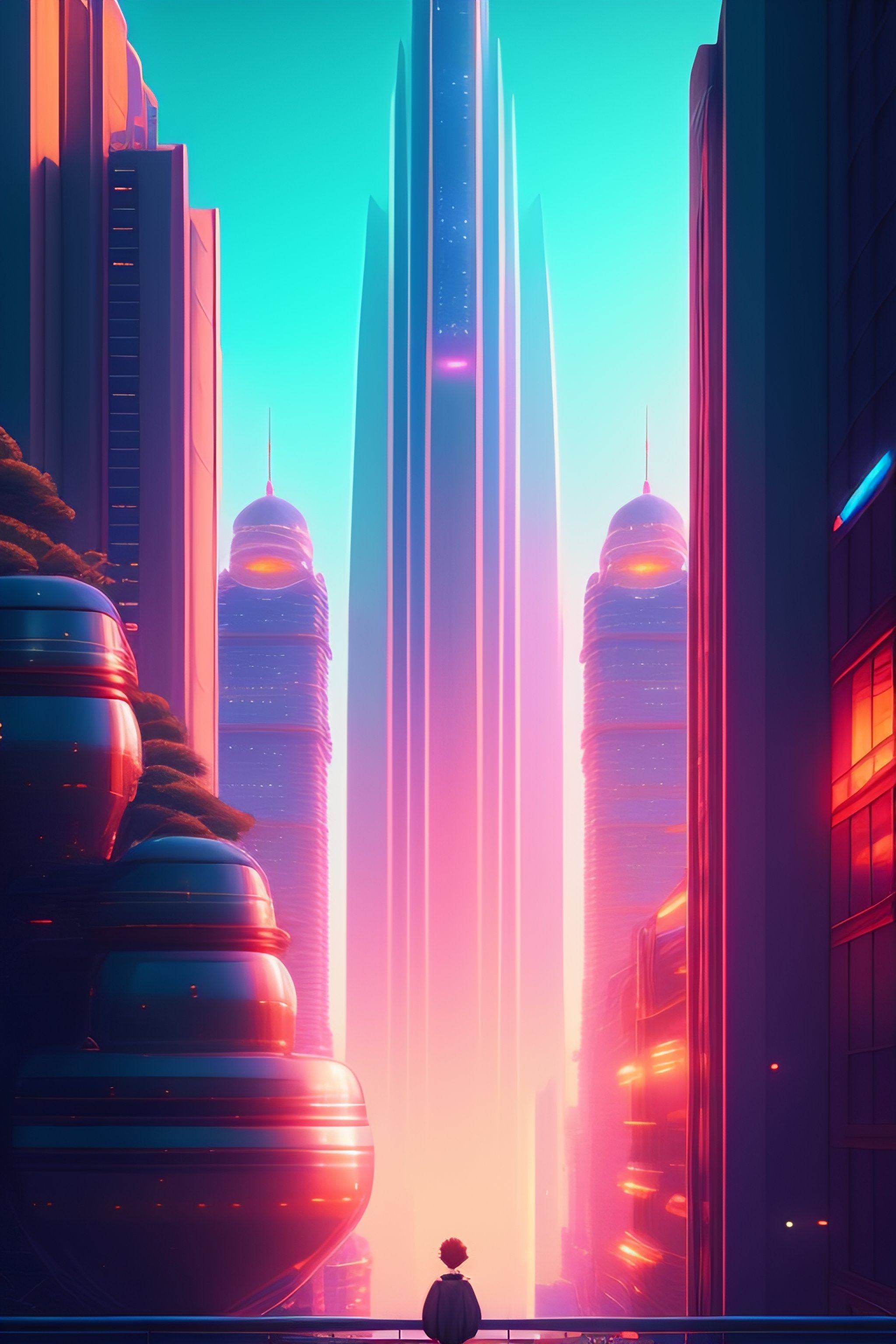 Lexica - Studio ghibli, city skyline, intricate artwork by tooth wu and ...