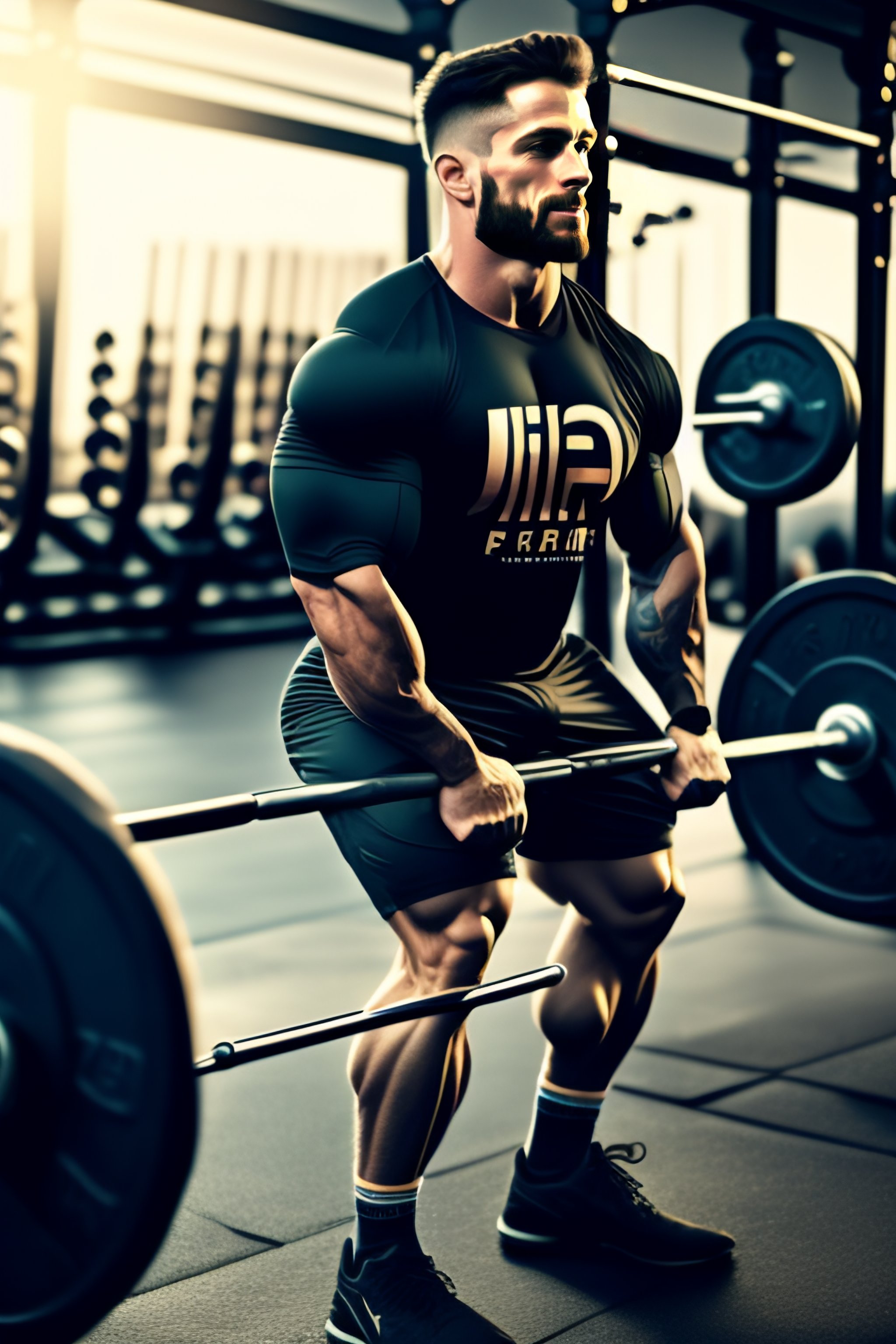 Lexica - A fit man lifting a barbell