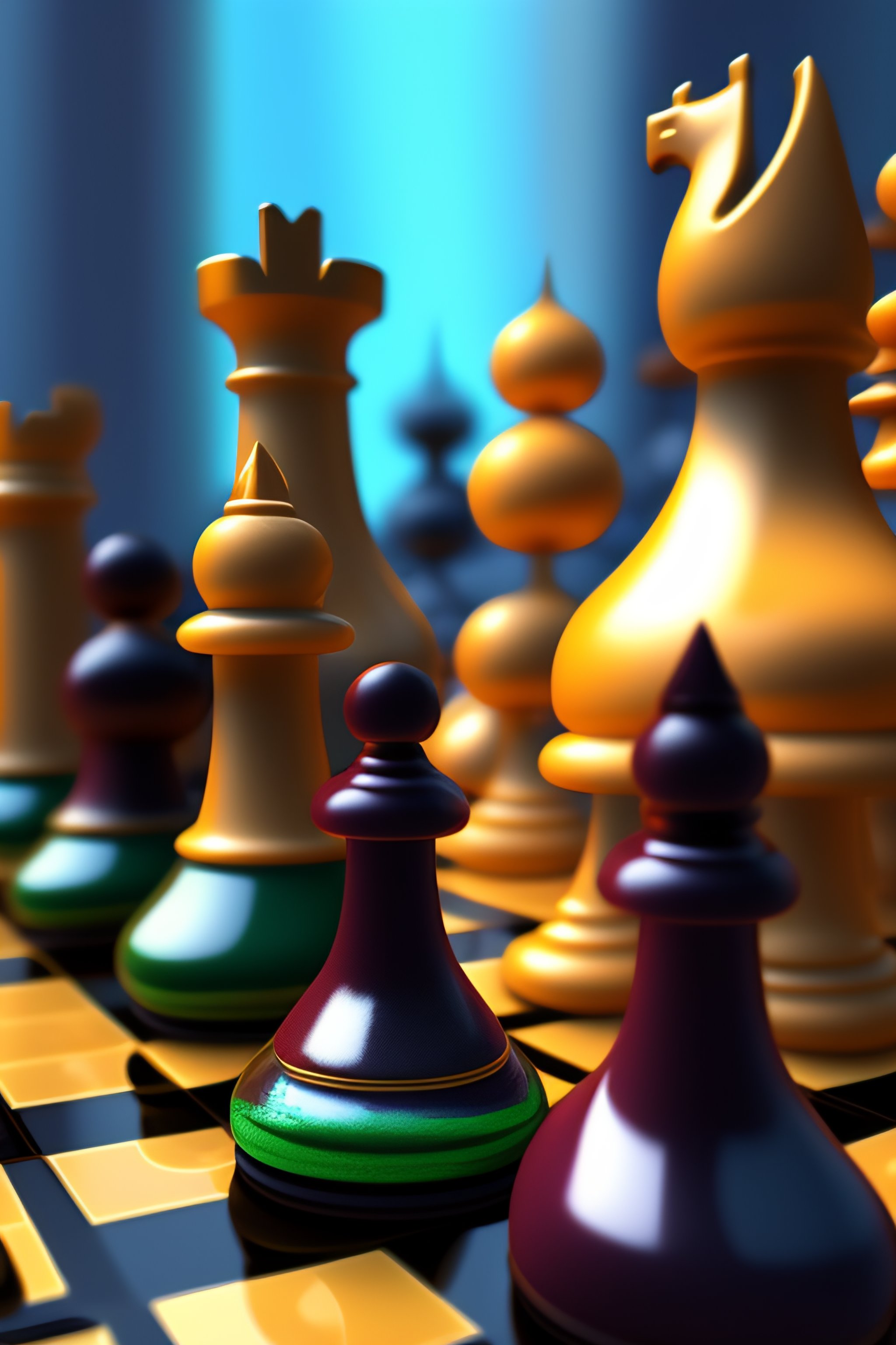 Lexica - Chess pieces made doodles in the metaverse world