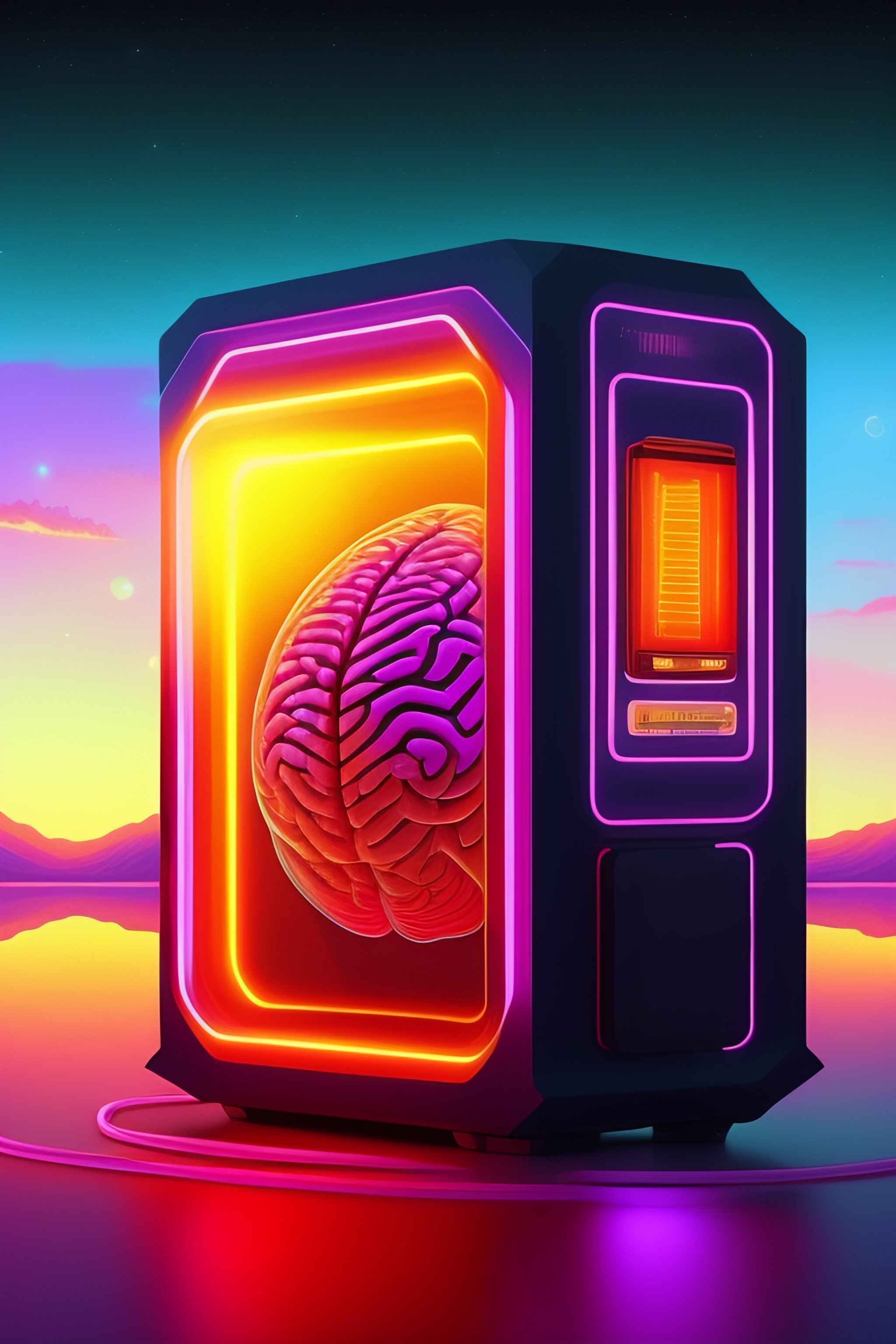 Lexica - A mental time machine, a image of a time machine showing thru ...