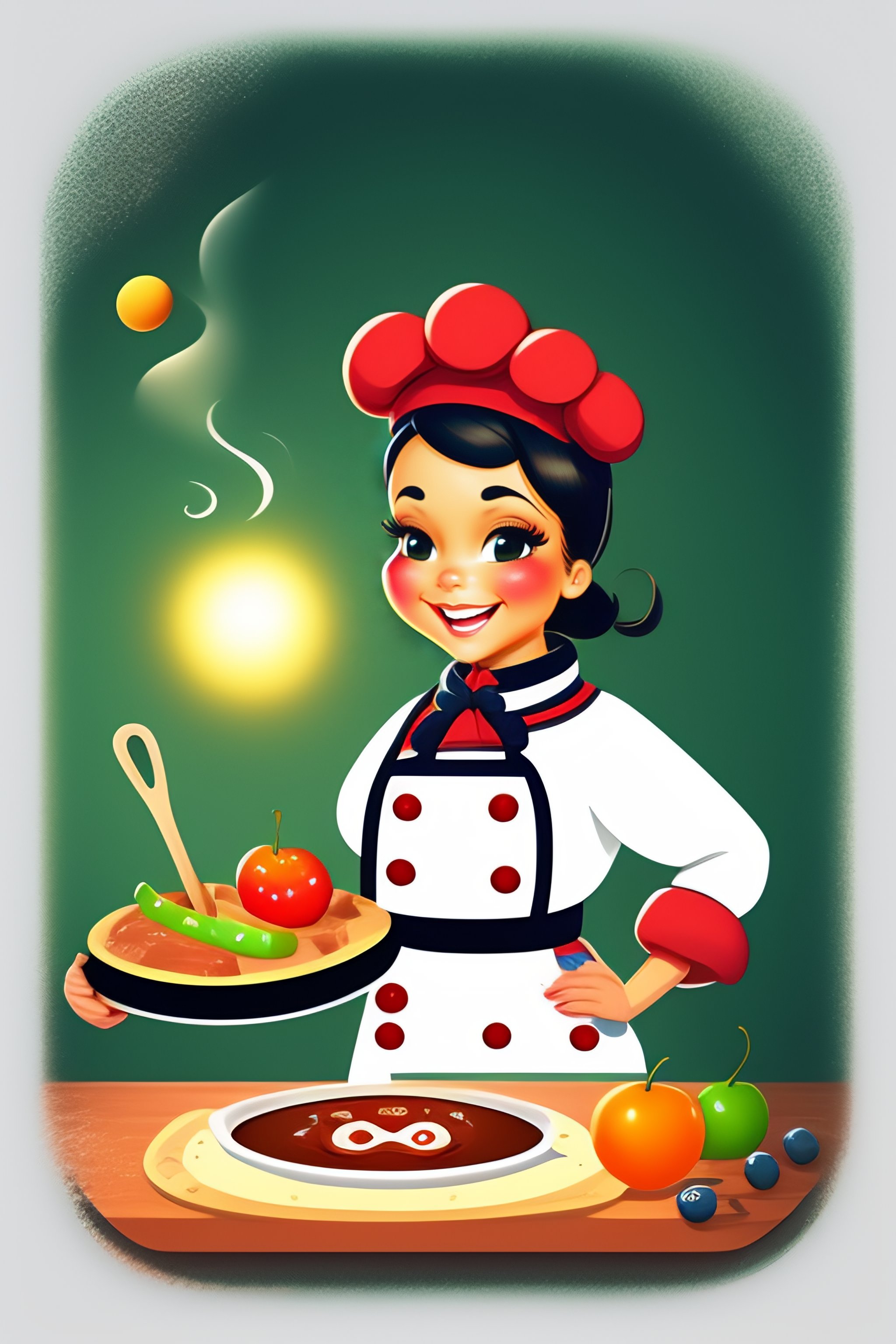 Lexica - A cute cartoon chef simple drawing