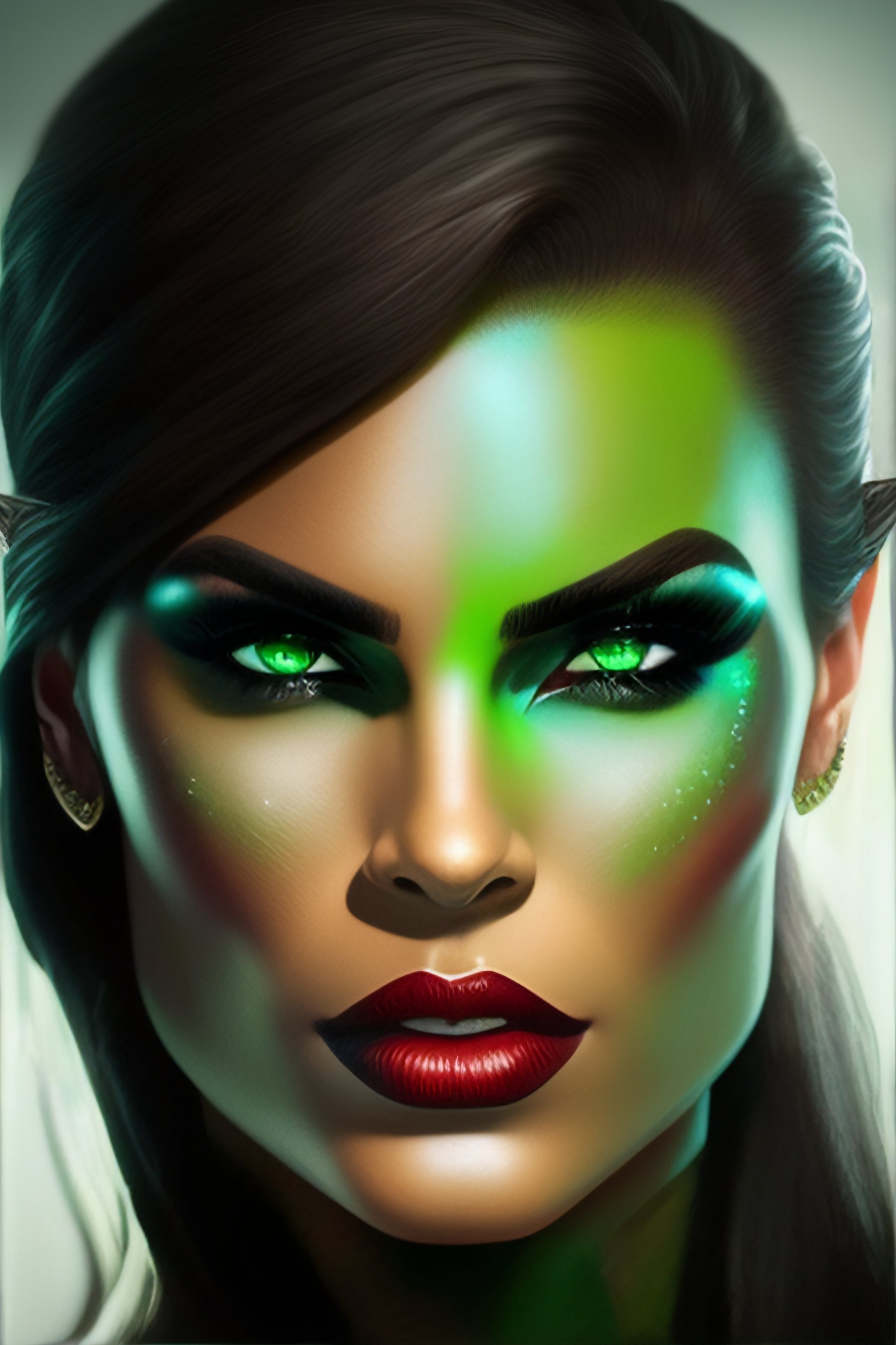 Lexica - Half orc, green eyes