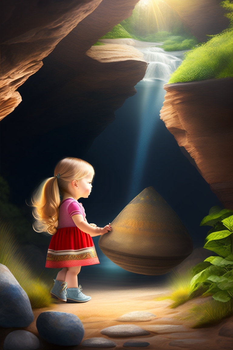 Lexica - The Secret of the Shell Cave, with a little blond girl and her ...