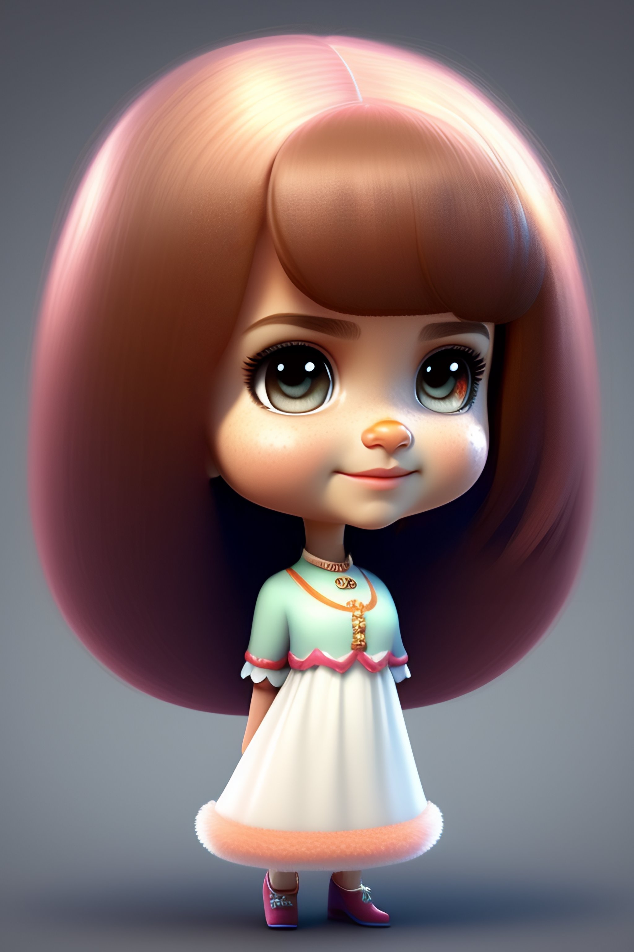 Lexica - Design me a cute and charming cartoon character, with fluffy ...