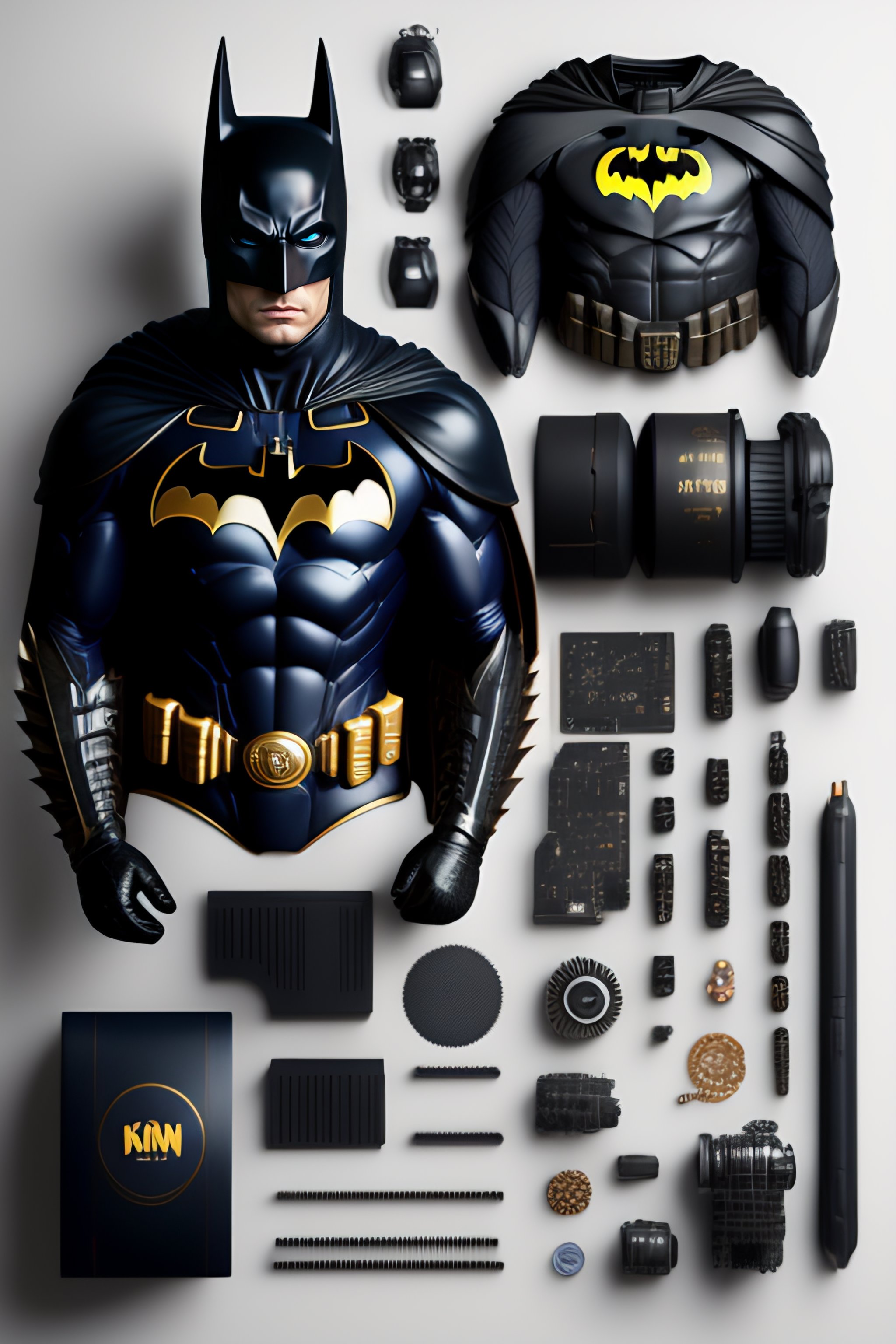 Lexica - Batman suit, Costumes and mechanical parts, Knolling, Knolling ...