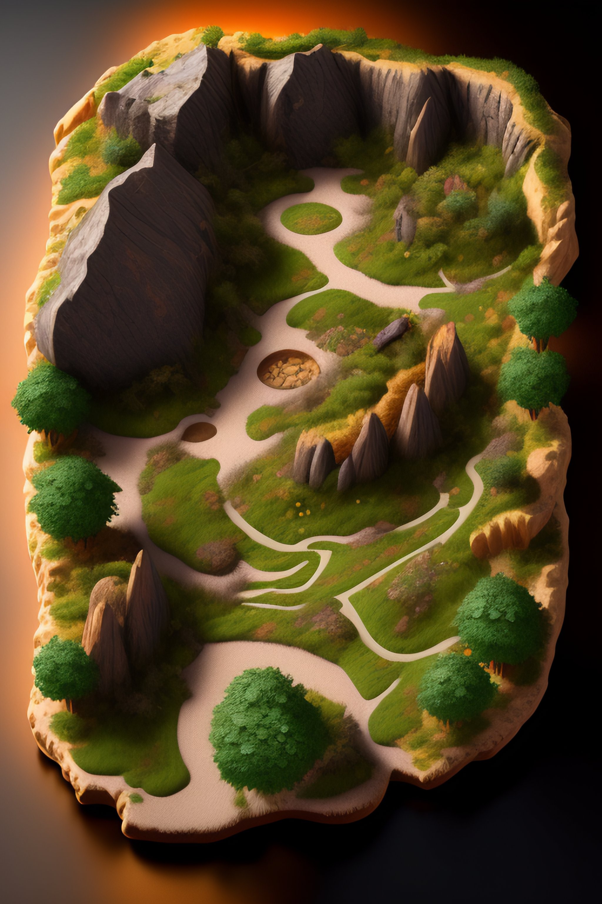 Lexica - D&d battle map featuring a desiccated vineyard