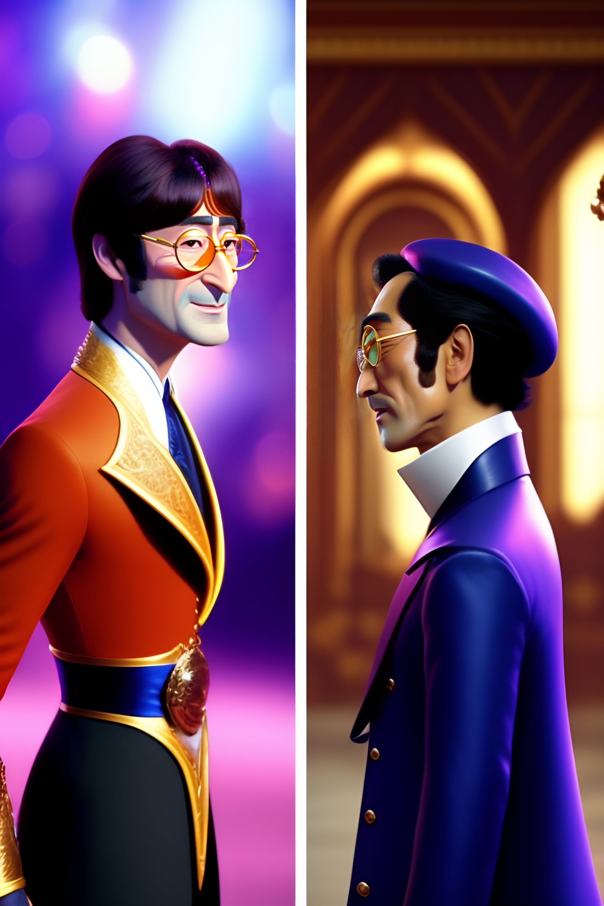 Lexica - John lennon as prince charming and joko ono as an evil witch ...