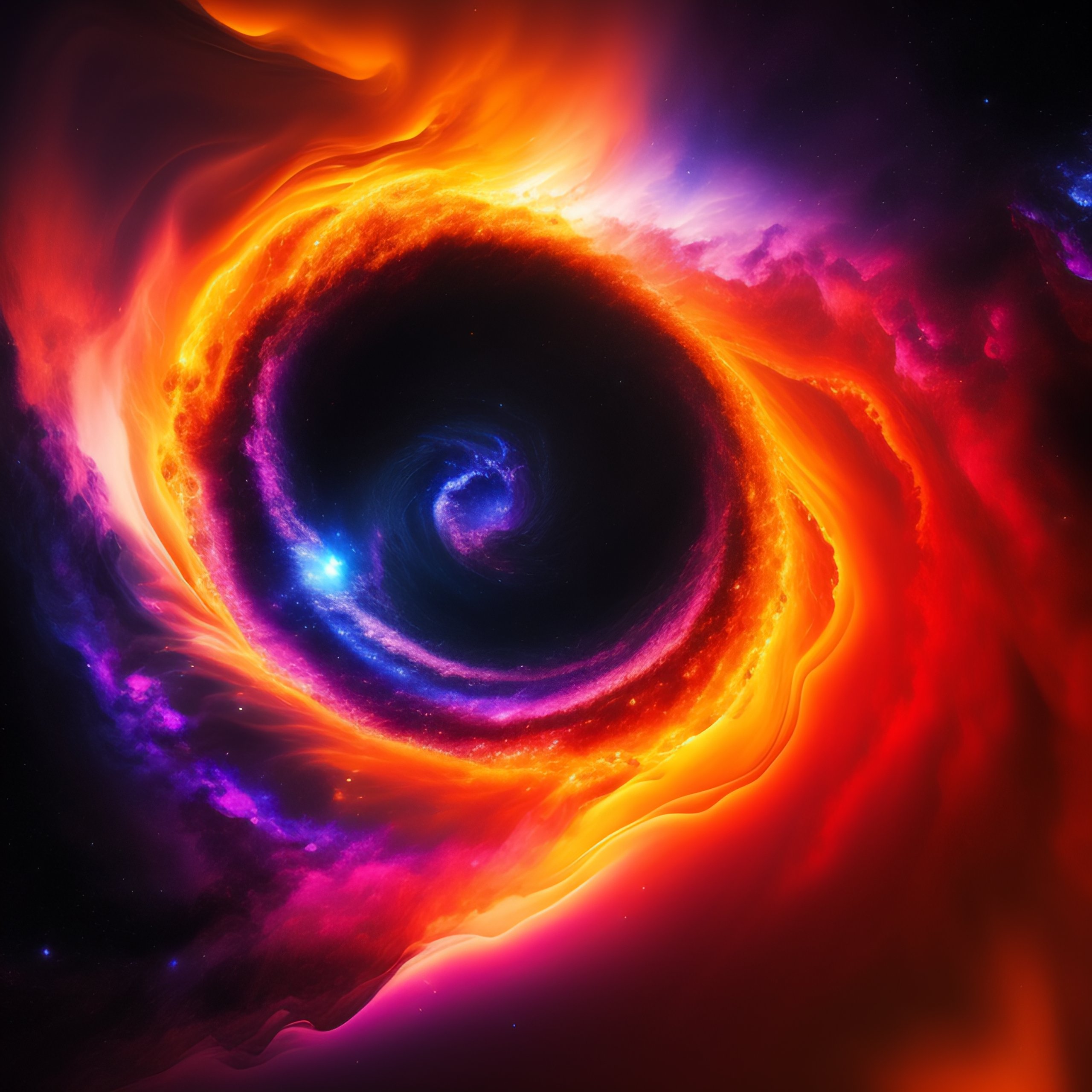 Lexica - Galaxy made of flames