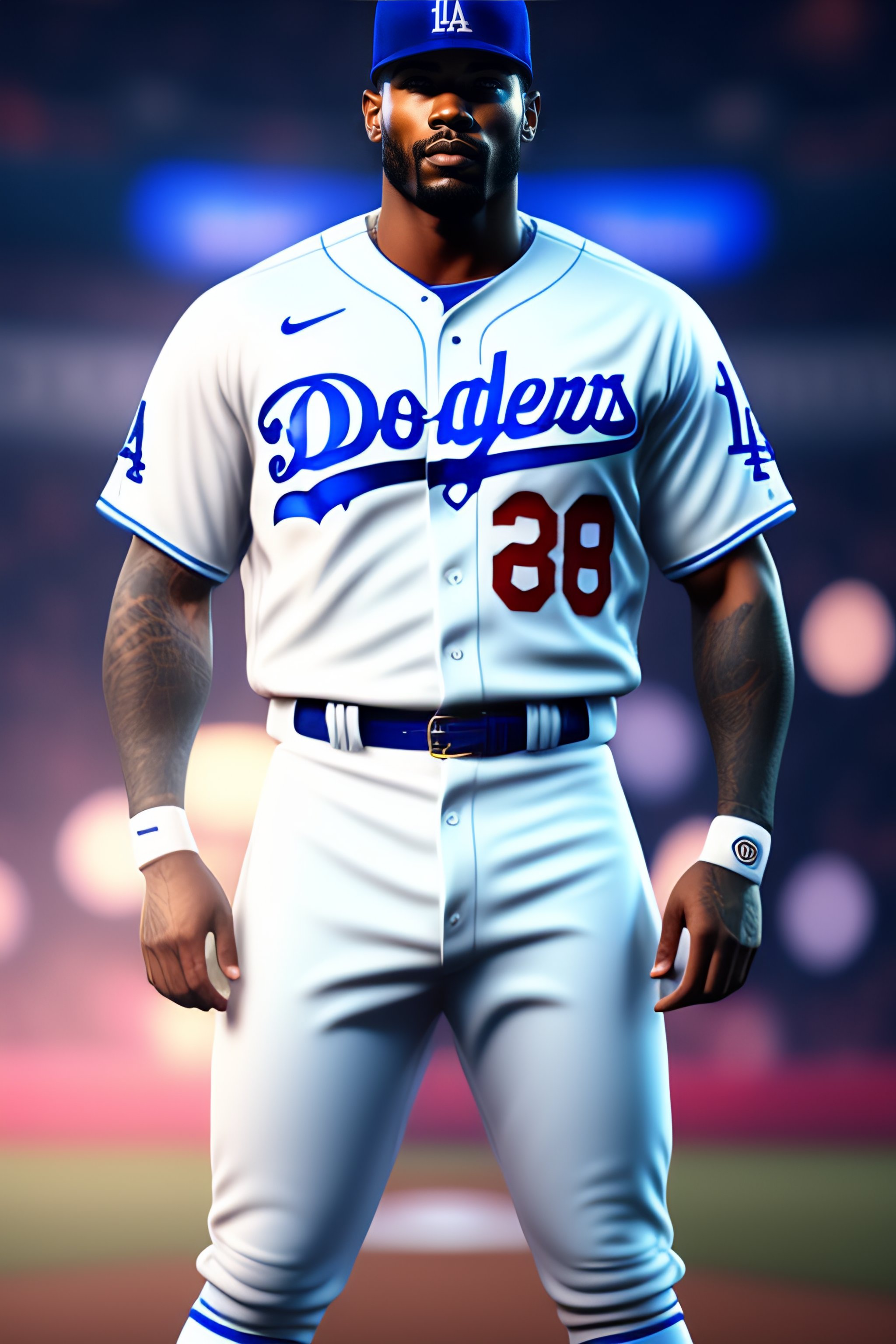 Lexica - White and blue los angeles dodgers uniform, unreal engine ...