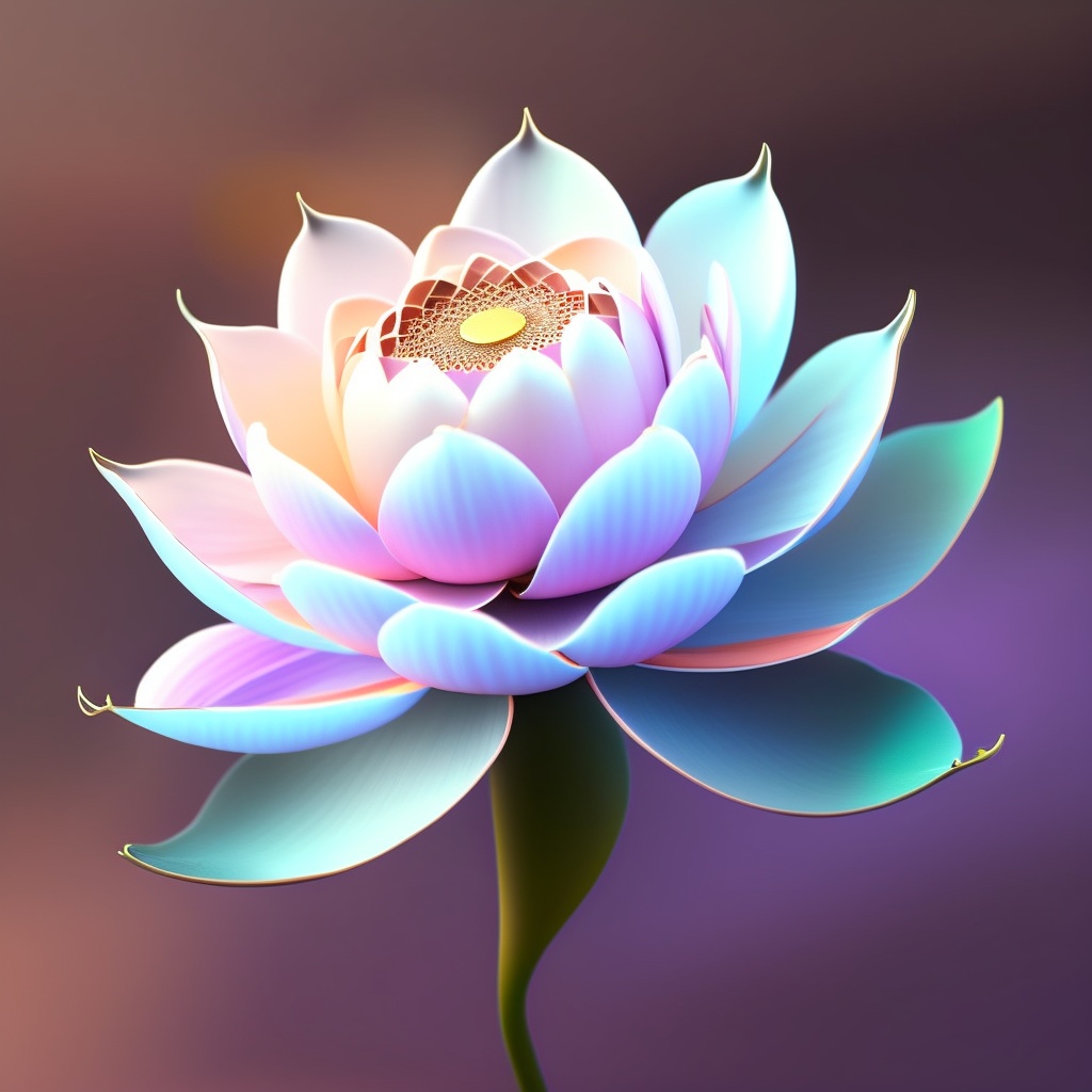 Lexica - Cosmic lotus flower angled with it's center to top right of ...