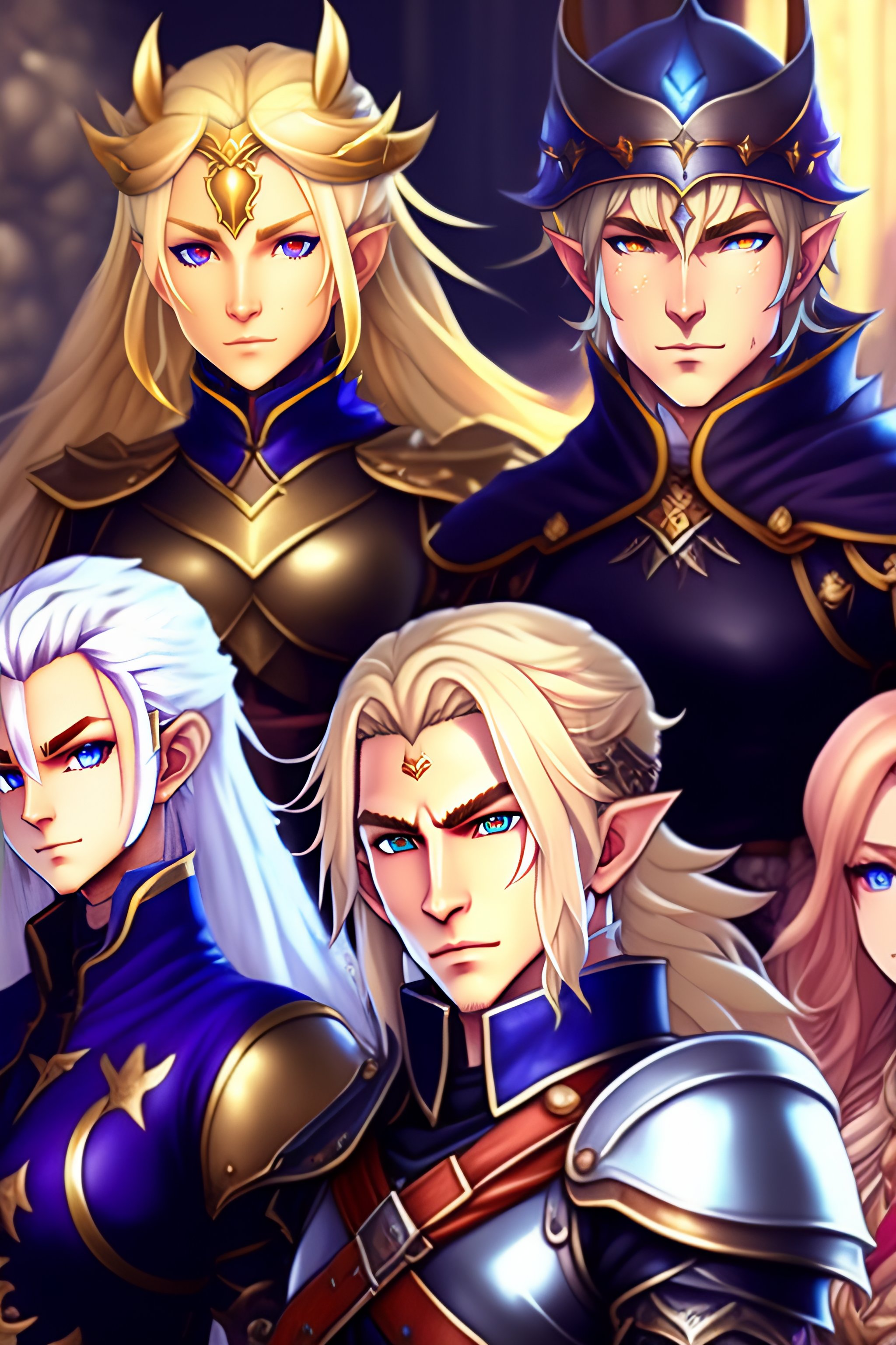 Lexica - Blonde male elf knight, 2.5d Unity sprite sheet, Octopath ...