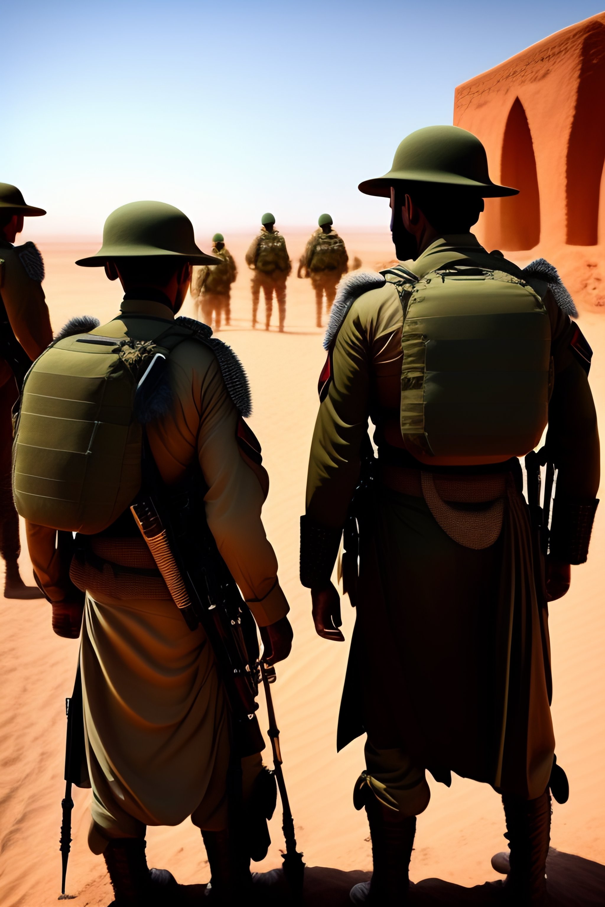 Lexica - Moroccan soldiers from behind