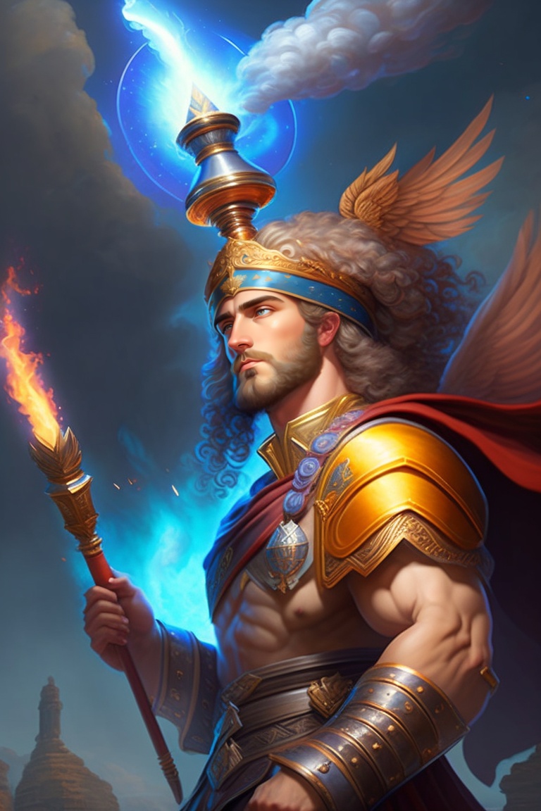 Lexica - A stunning depiction of Gideon with his torch and water jar ...