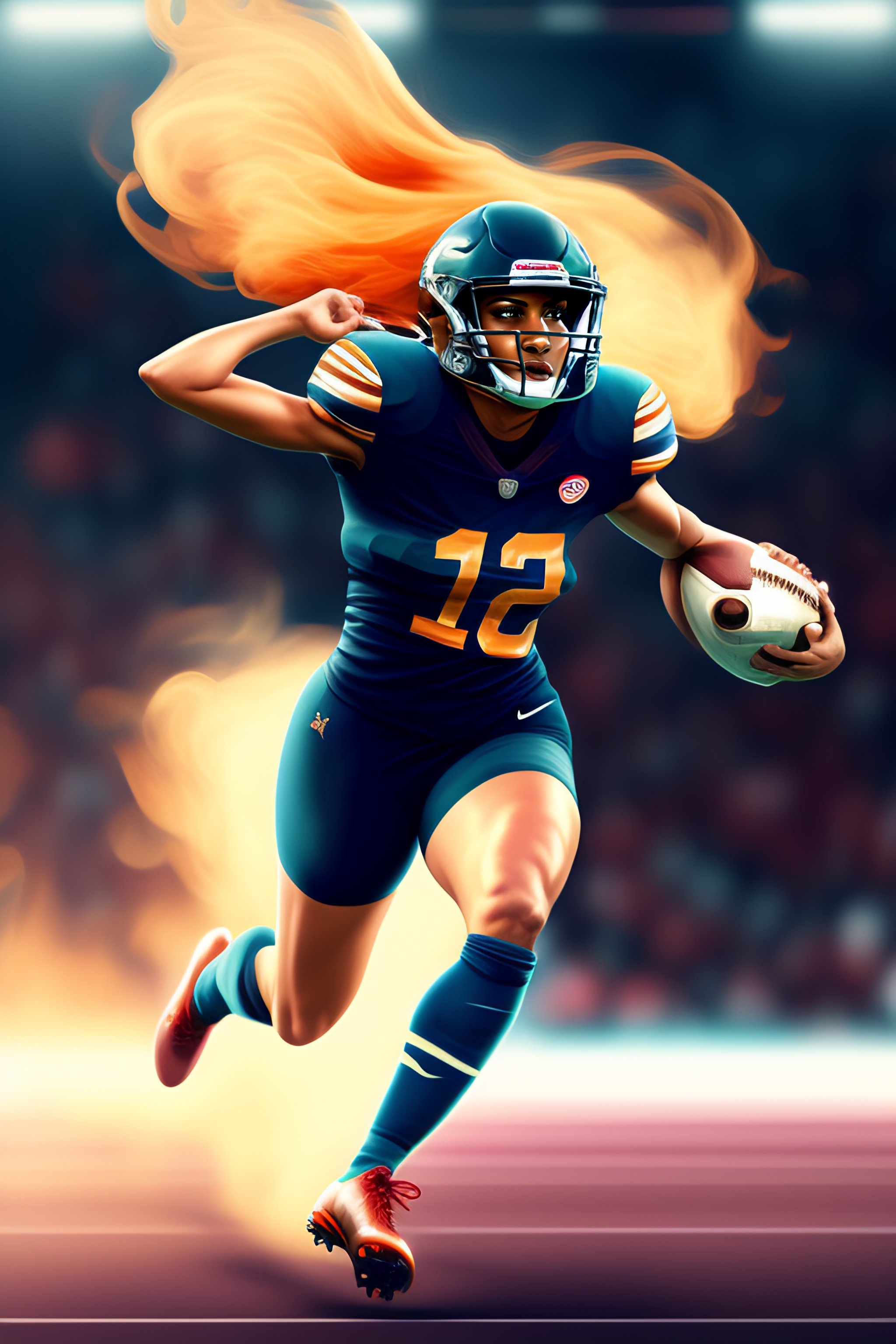 Lexica - American football super bowl concept, female soccer players ...