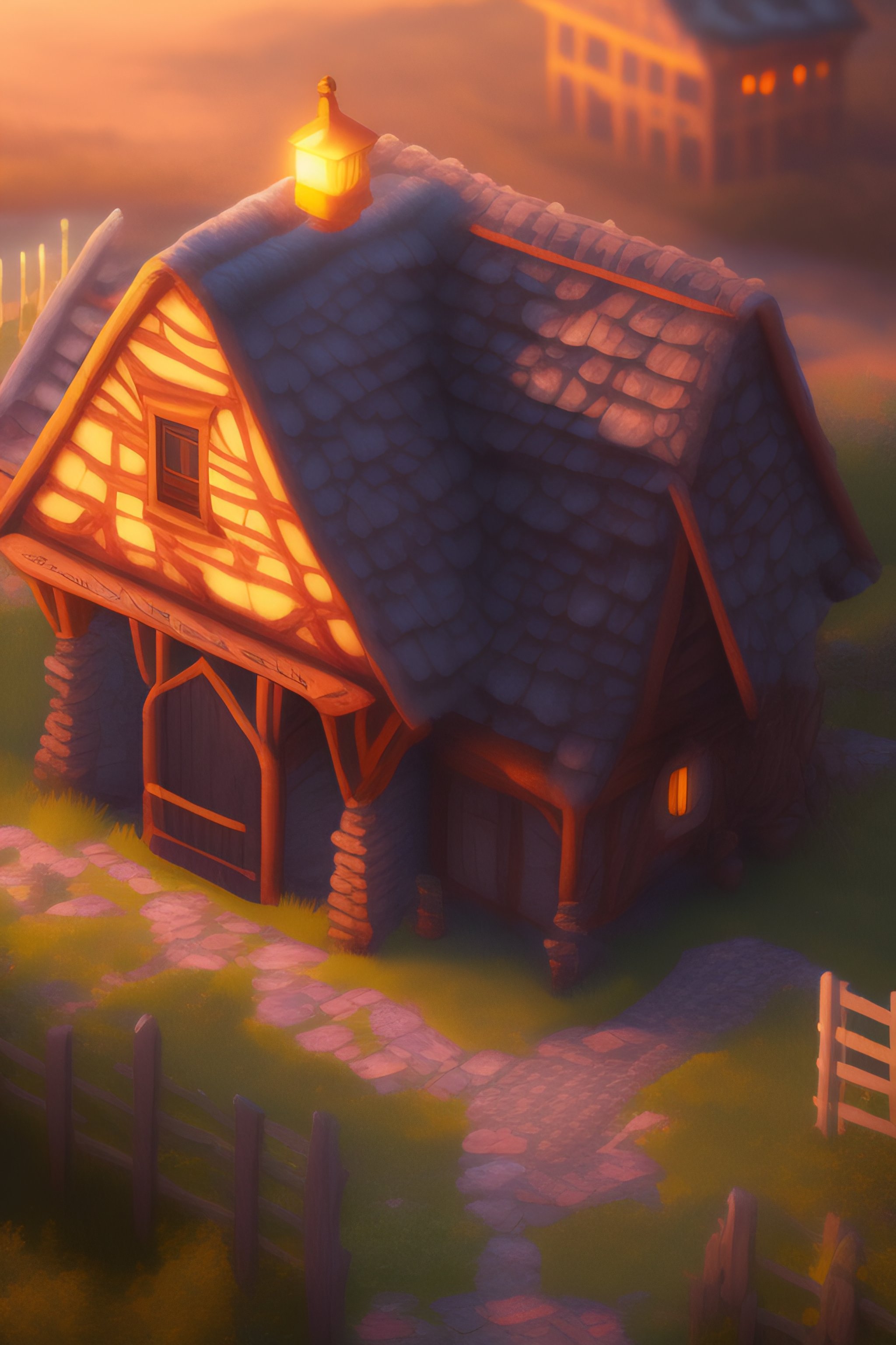 Lexica - Isometric render of the interior of a scary medieval village ...