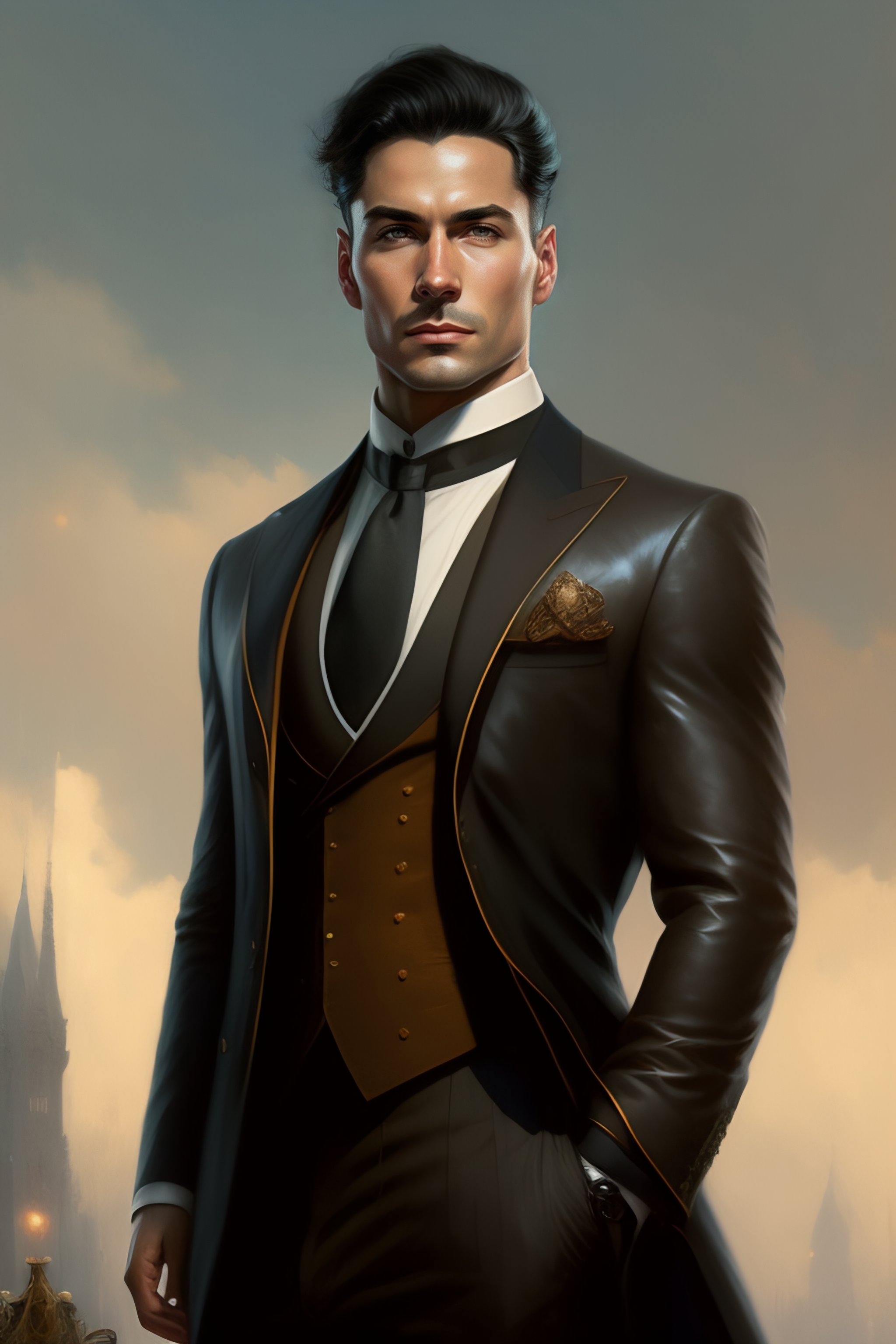 Lexica - Portrait of a parapsychologist, 1920, with used suit, epic ...