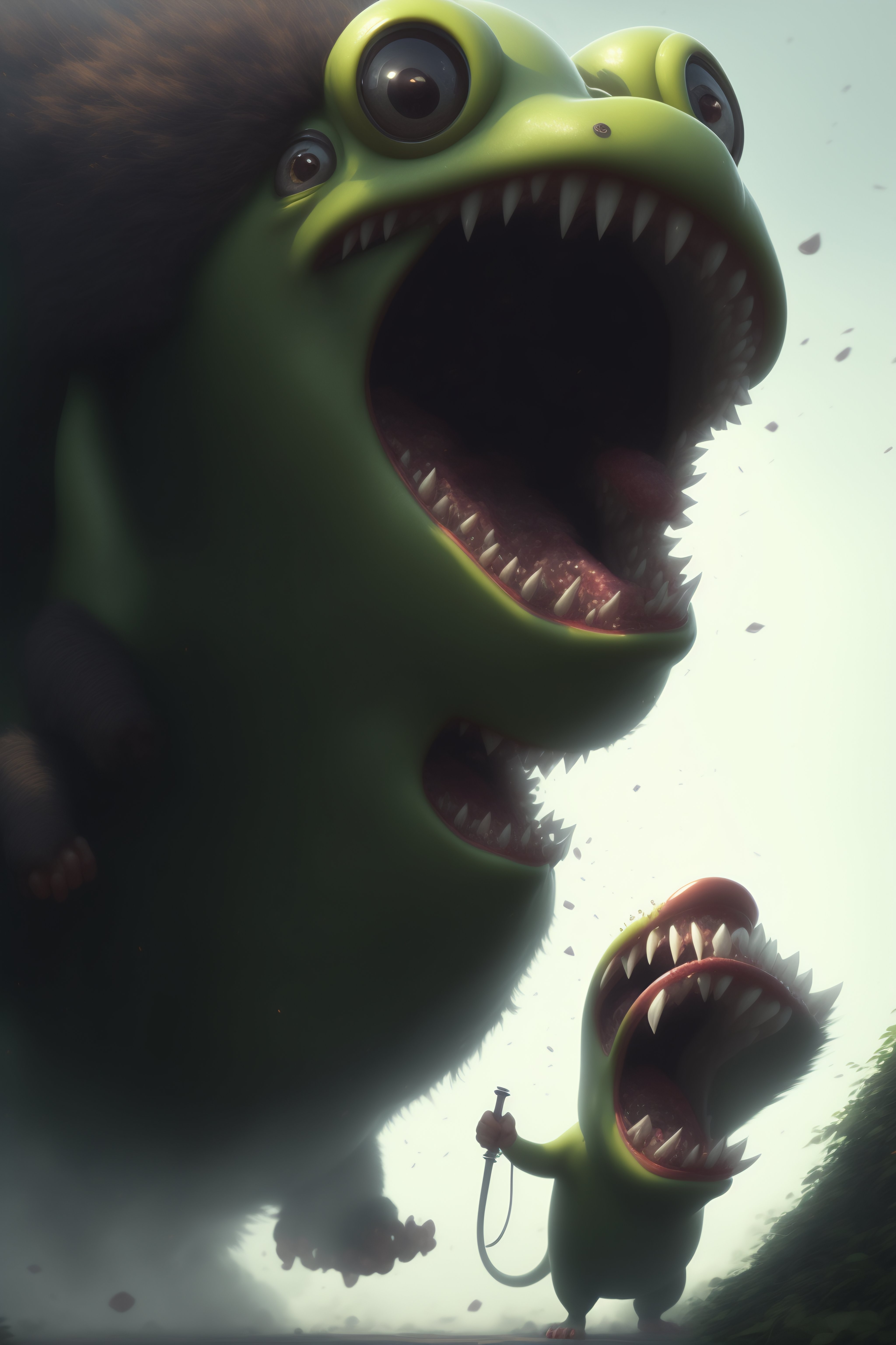 Lexica - A grotesque minion shrieking and gnashing its teeth, kid ...