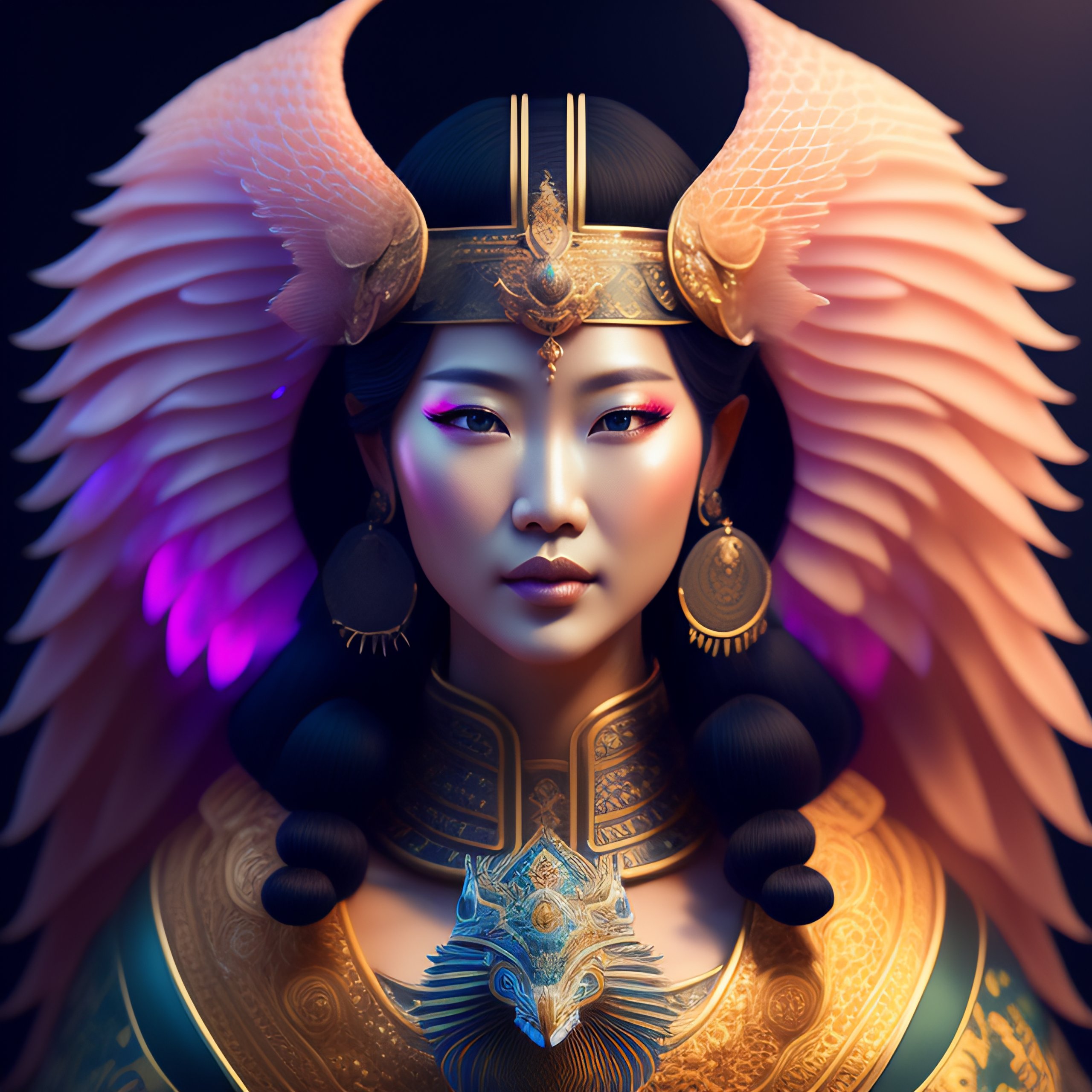 Lexica 3 D Goddess Close Up Profile Portrait With Ram Skull Beautiful Intricately Detailed
