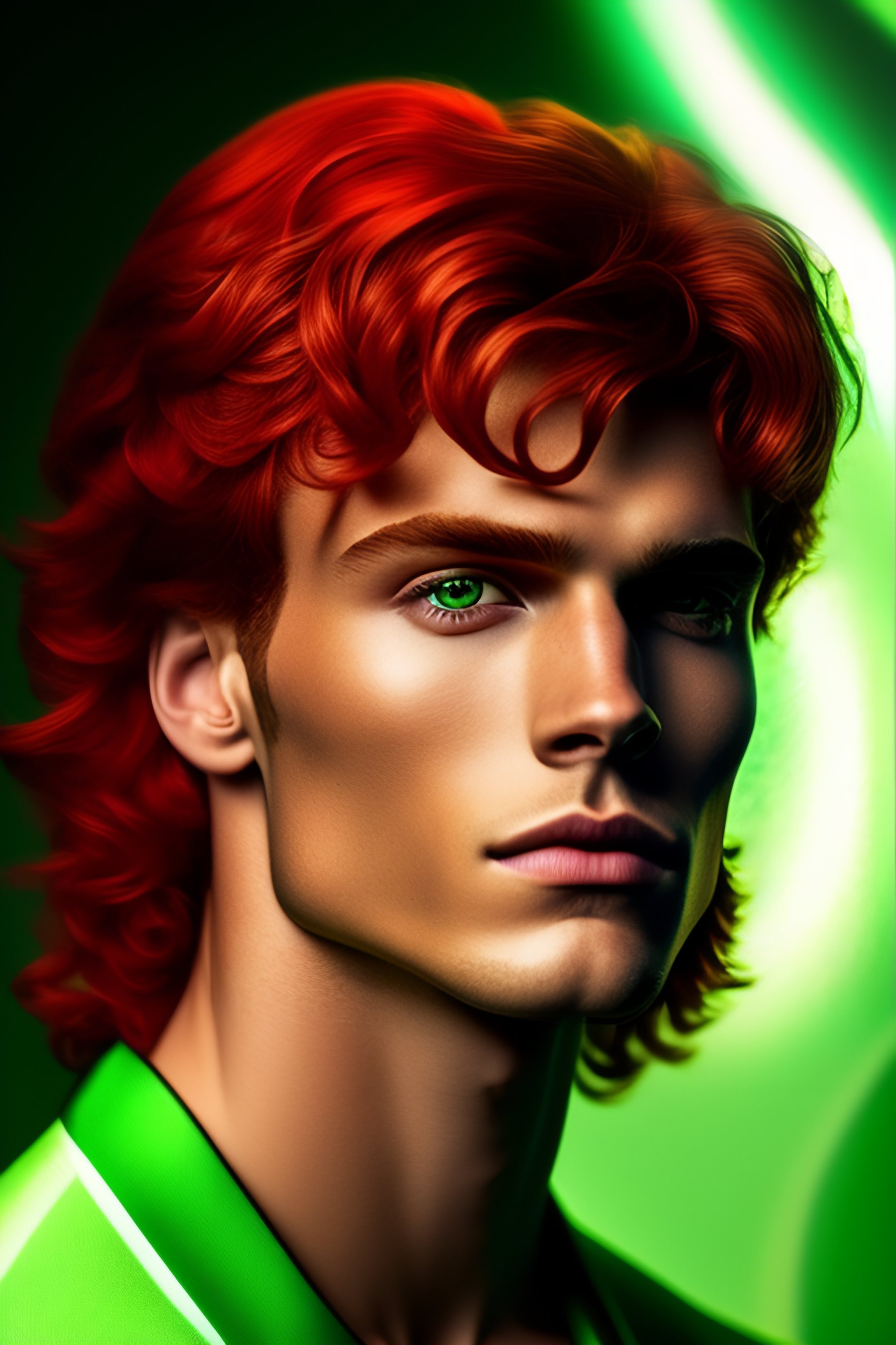 Bright Red Hair Green Eyes
