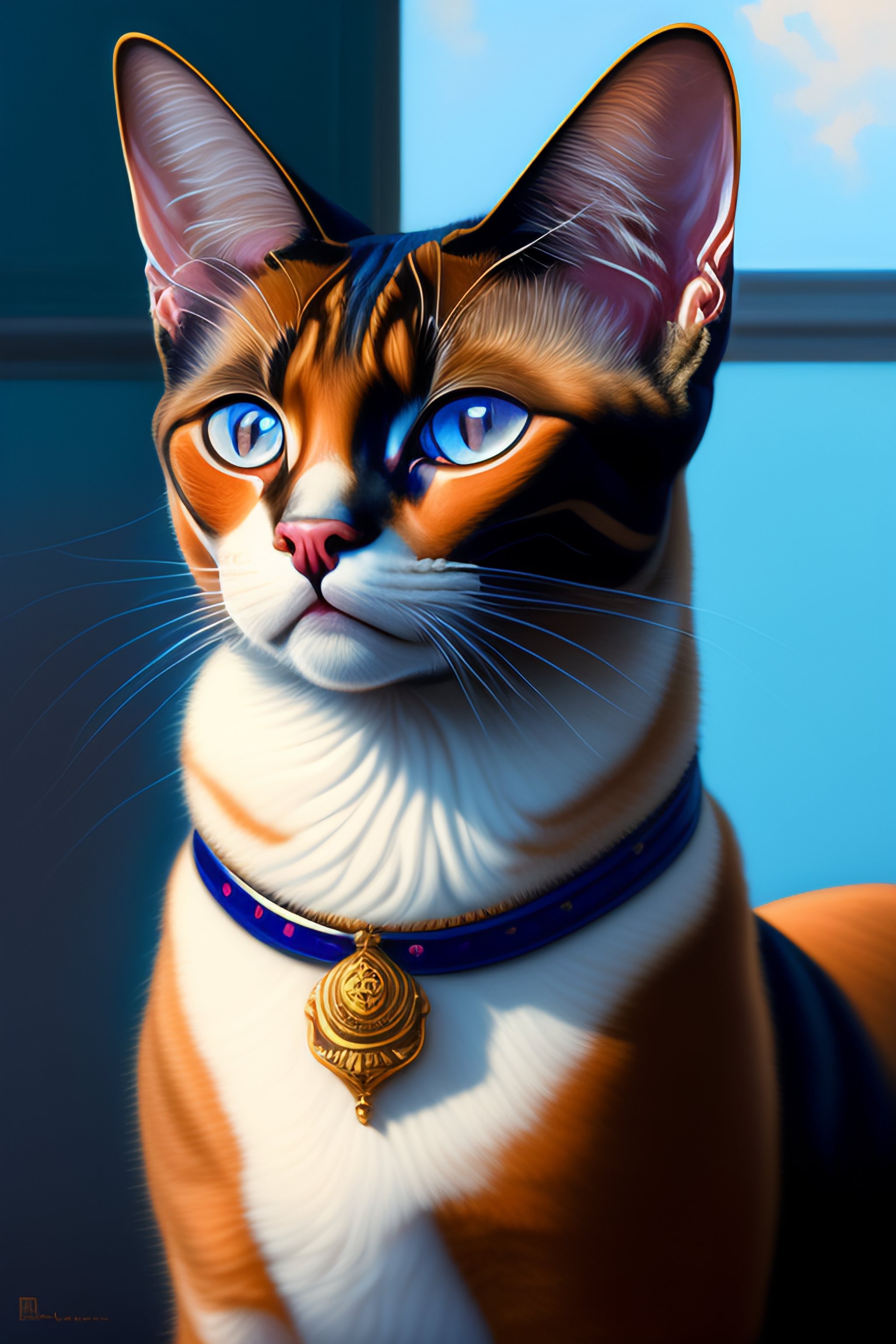 Lexica - Antropomorphic arcane, majestic portrait Siamese cat, arcane ...