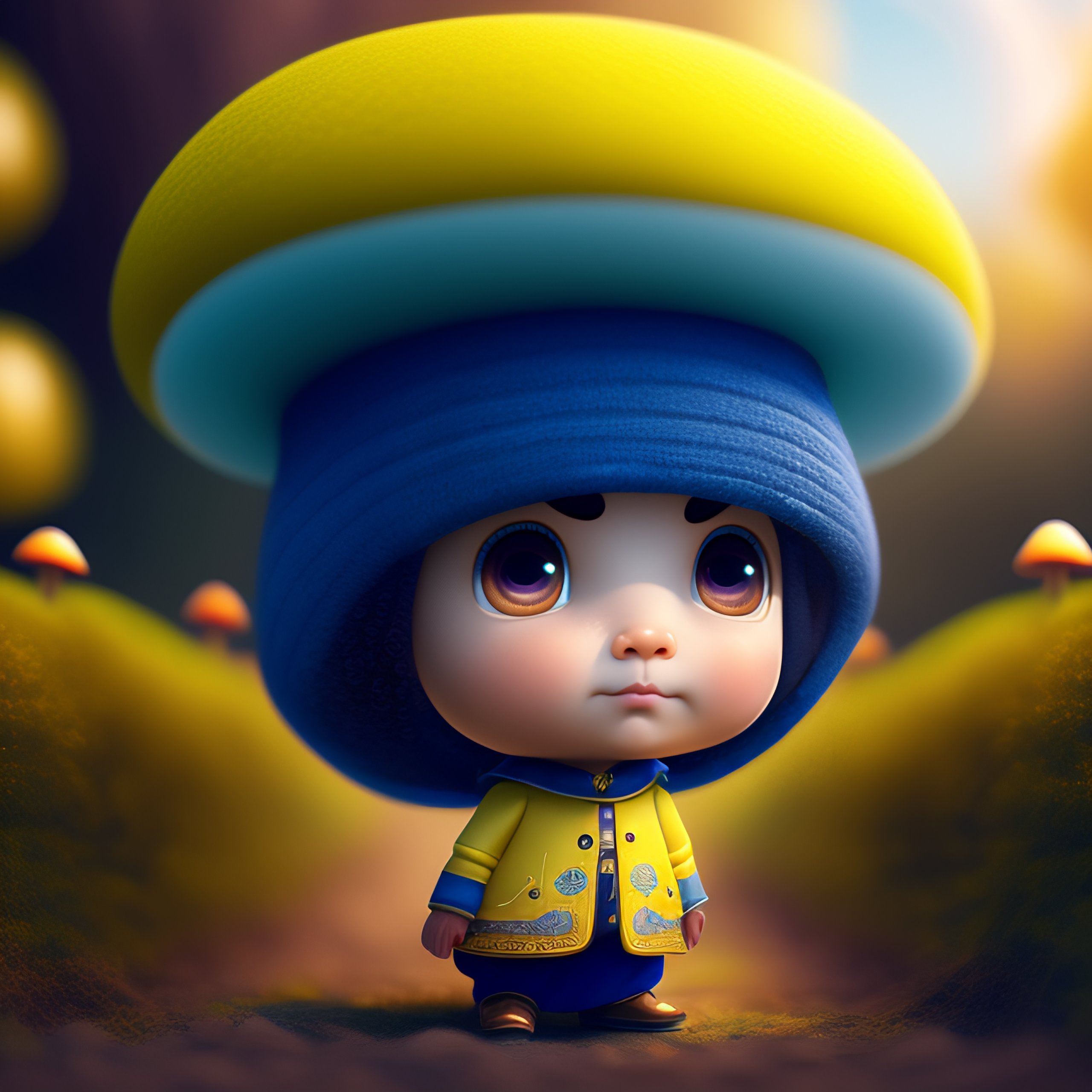 Lexica - Beautiful scene with extremely cute and adorable mushroom ...