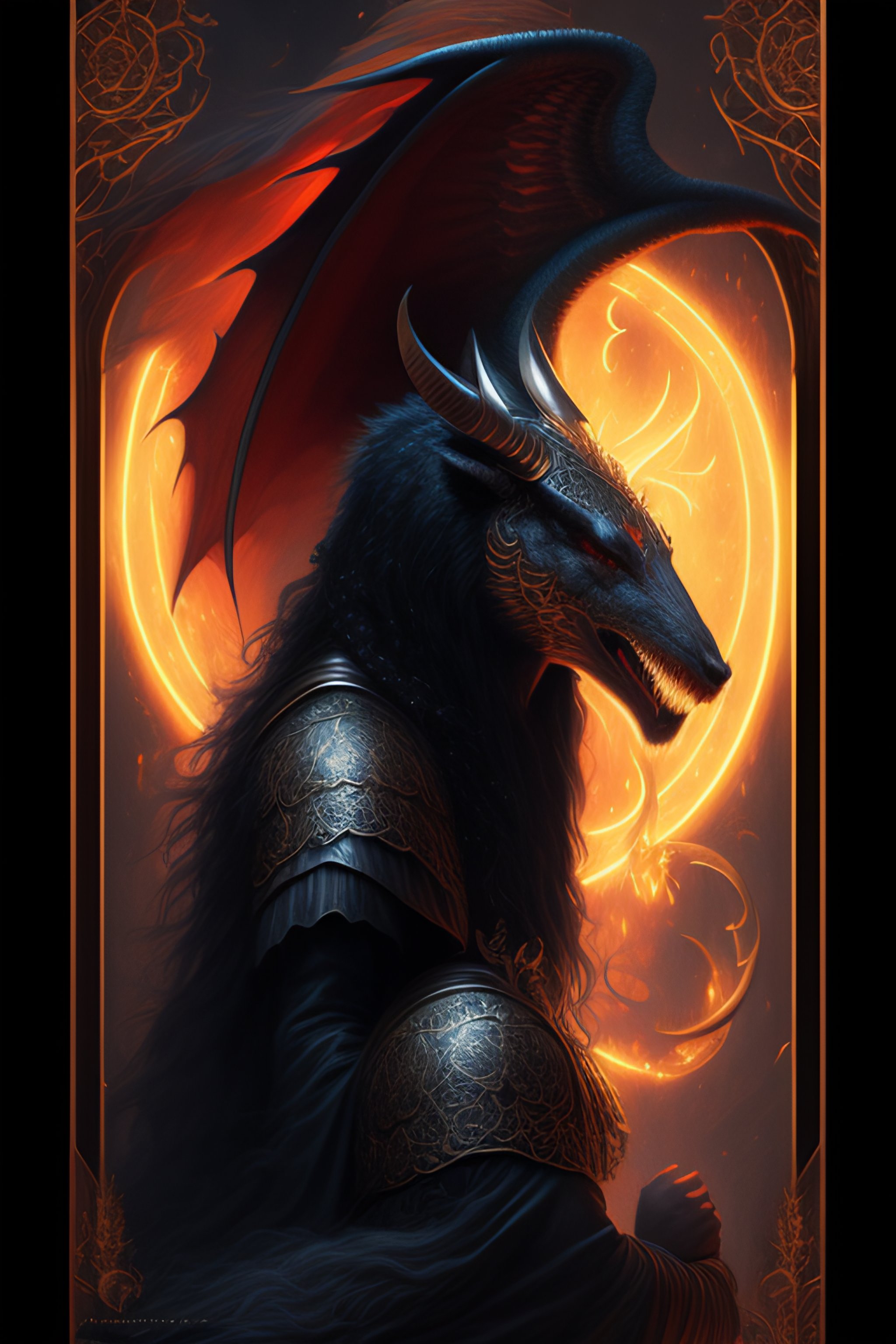 Lexica - A beautiful satanic black metal album cover of a satanic ...