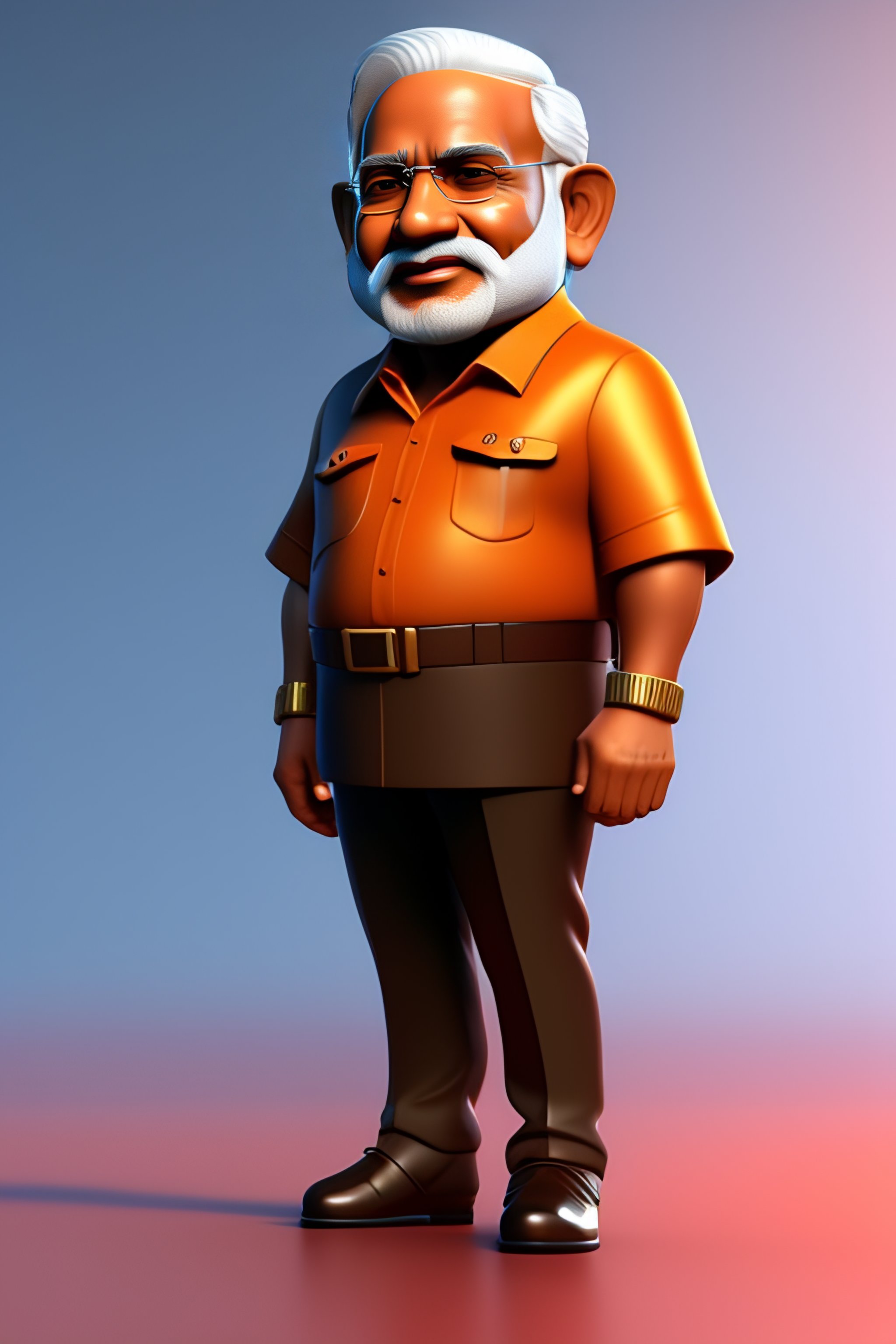 Lexica - Disney cartoon full body 3d render of Narendra Modi