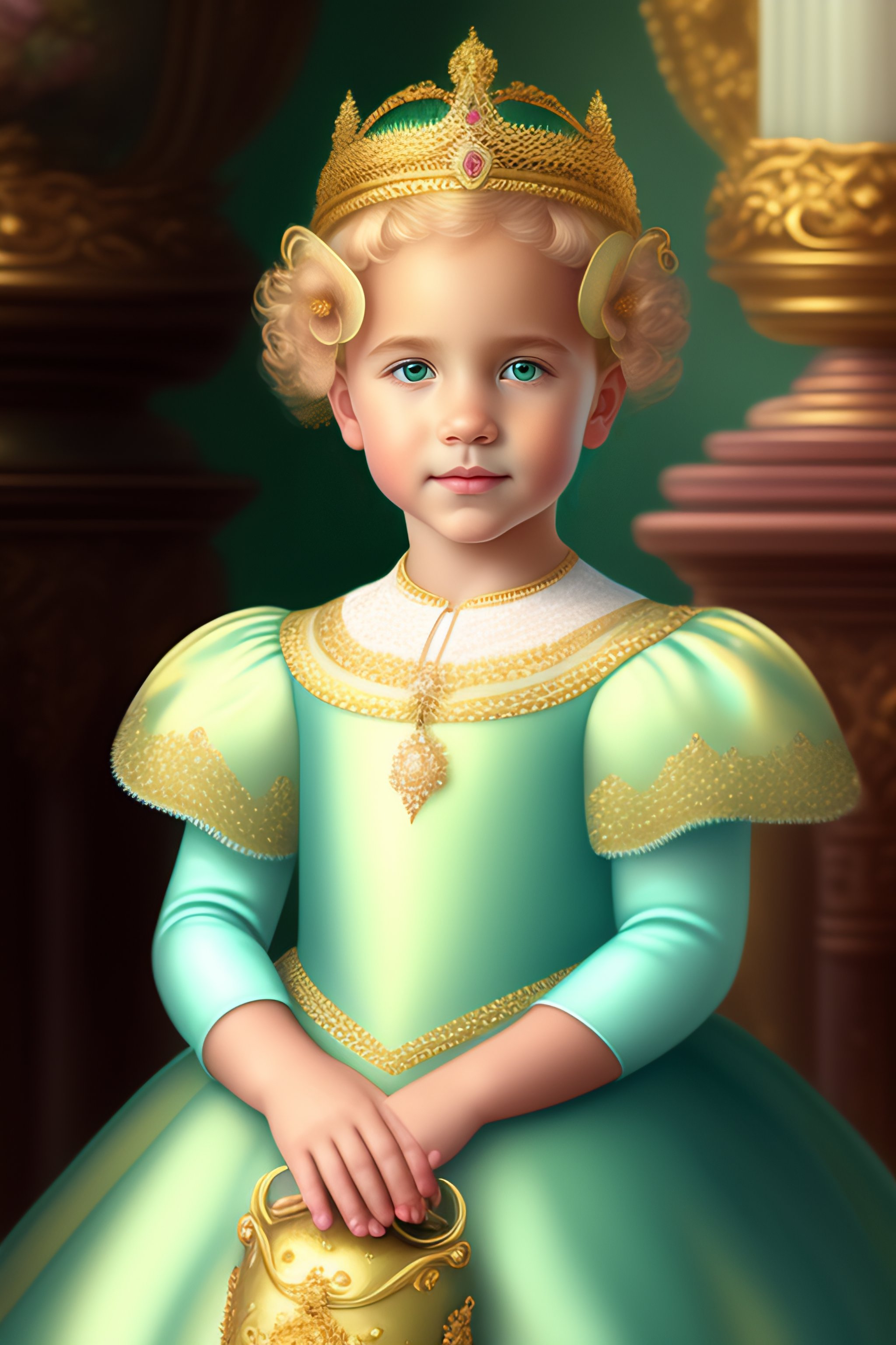 Lexica - Highly detailed venetian rococo portrait of a short hair blond ...