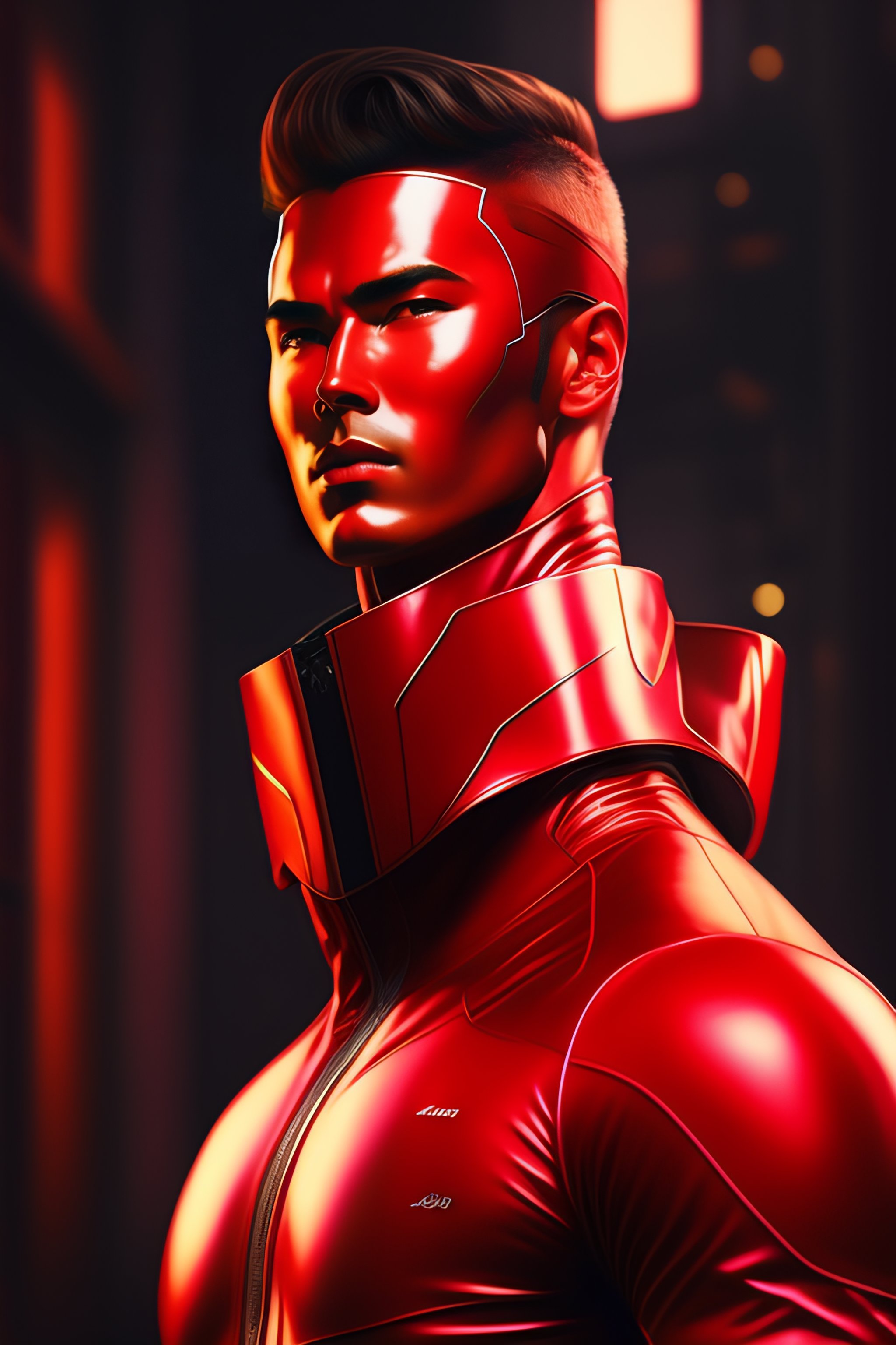Lexica - A ultradetailed beautiful panting of a male superhero in a red ...