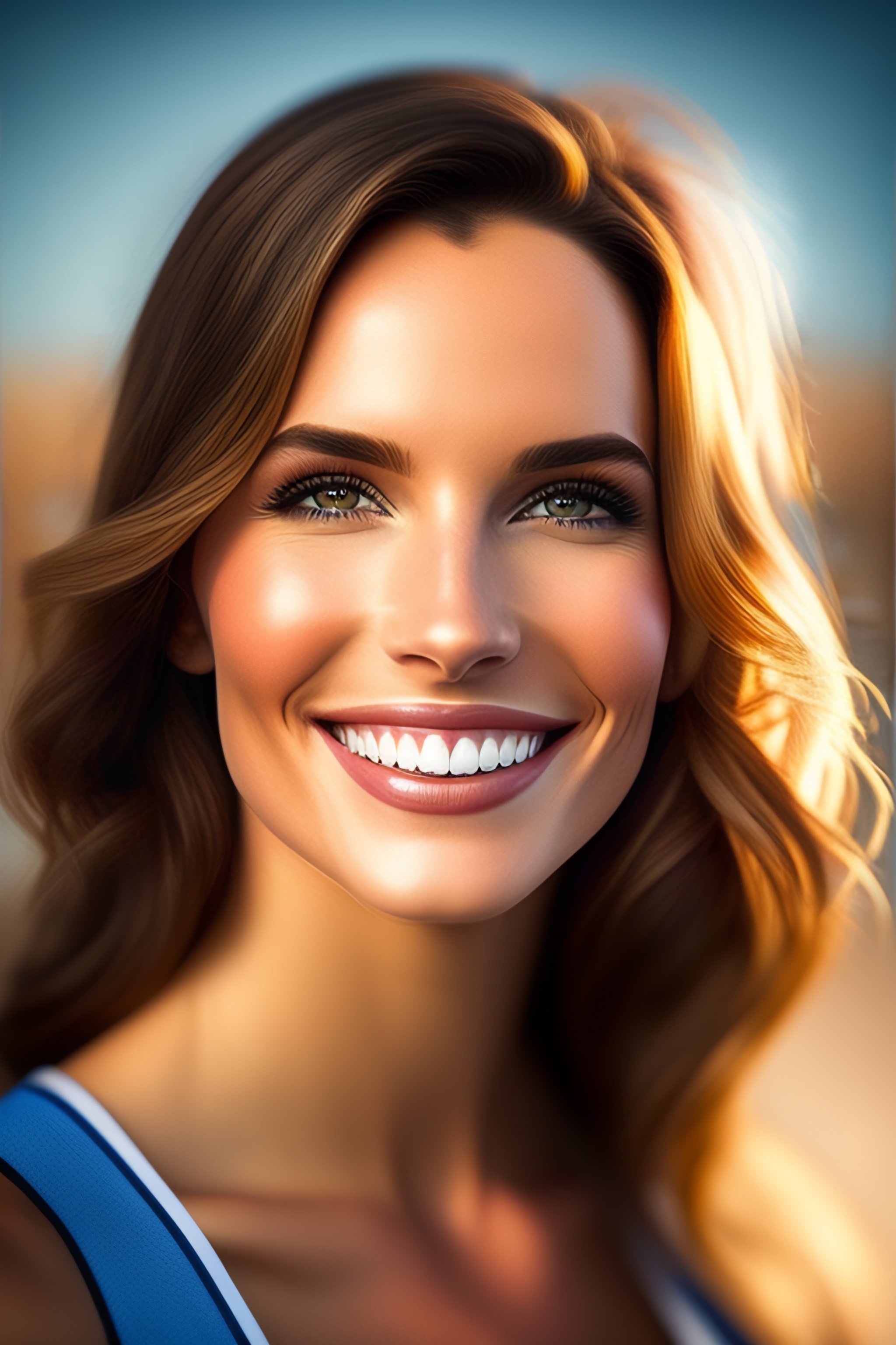 Lexica - Beautiful smiling woman with braces