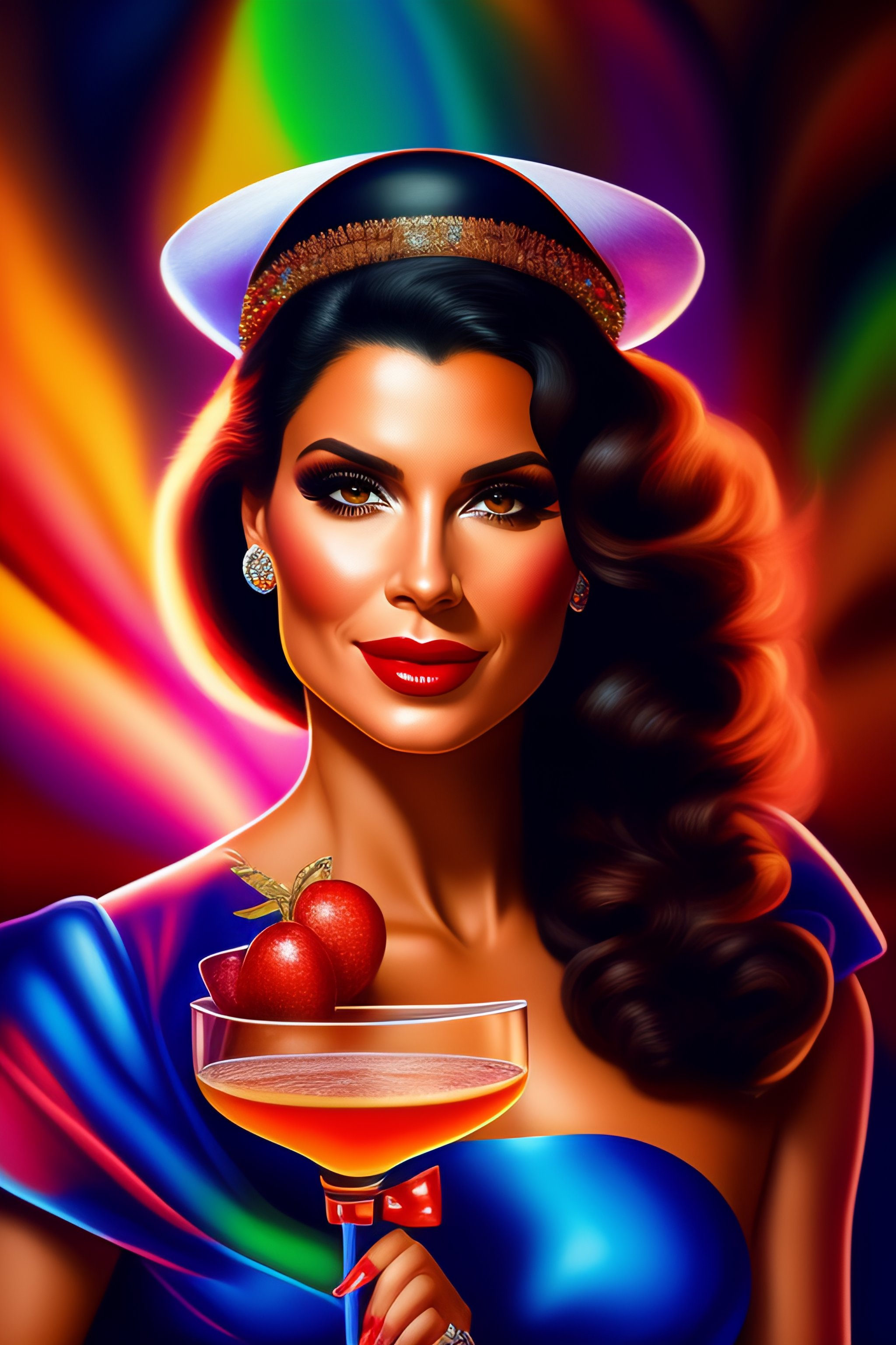 Lexica - Carmem miranda,actress,kitsch,maximalist,,serving cocktails ...